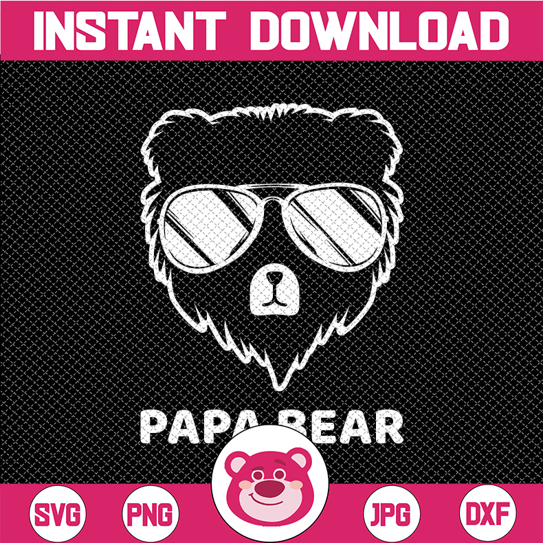 Papa Bear Svg | Bear Head Svg | Papa Svg | Daddy Bear | Fath | Inspire ...