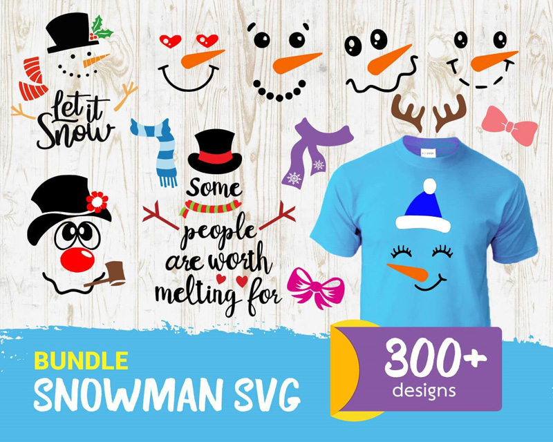 300 Bundle Snowman Design, Trending Svg,Snowman Design Svg | Inspire Uplift