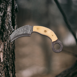 custom handmade damascus steel Karambit knife with leather s | Inspire ...