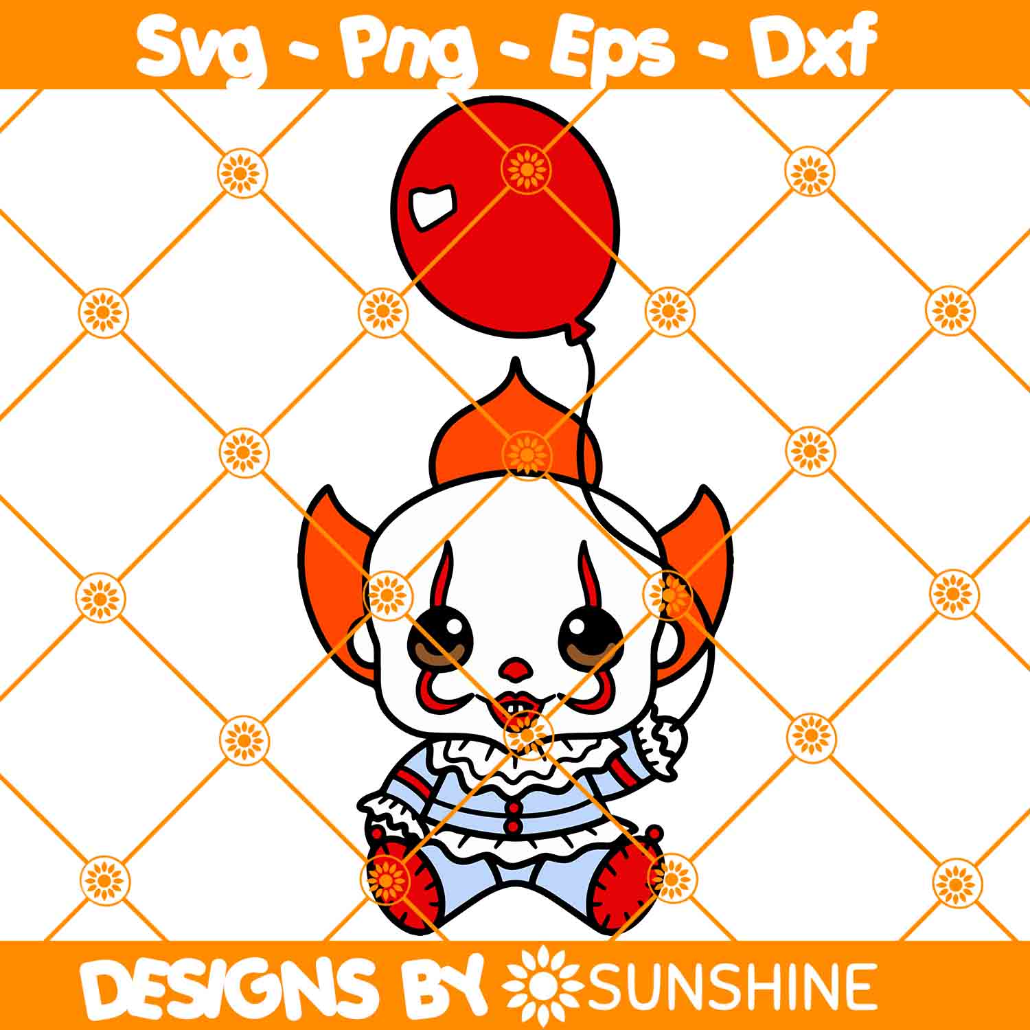 Baby Clown Svg, Horror movie Svg, Penniwise Svg, Clown Svg, | Inspire ...