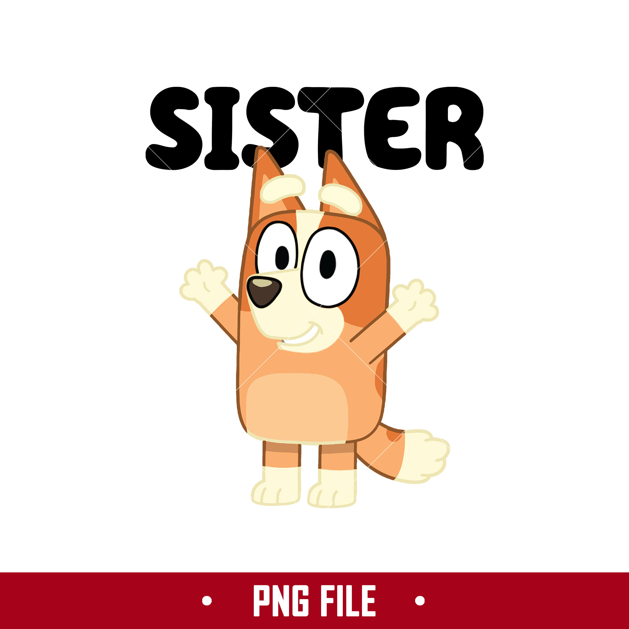 Bingo Dog Sister Png, Bingo Heeler Png, Bluey Png, Cartoon Png Digital ...