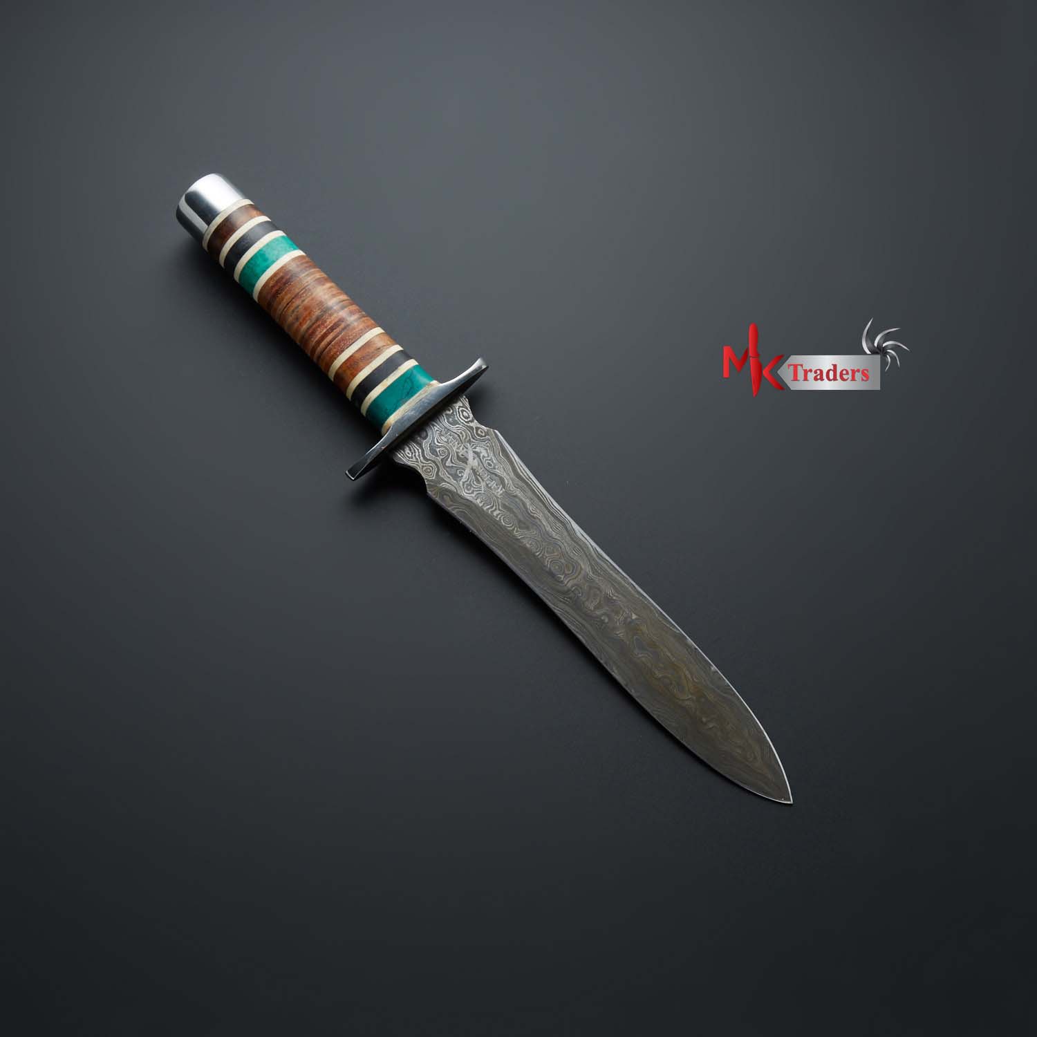 custom handmade Damascus steel dagger hunting knife with lea | Inspire ...