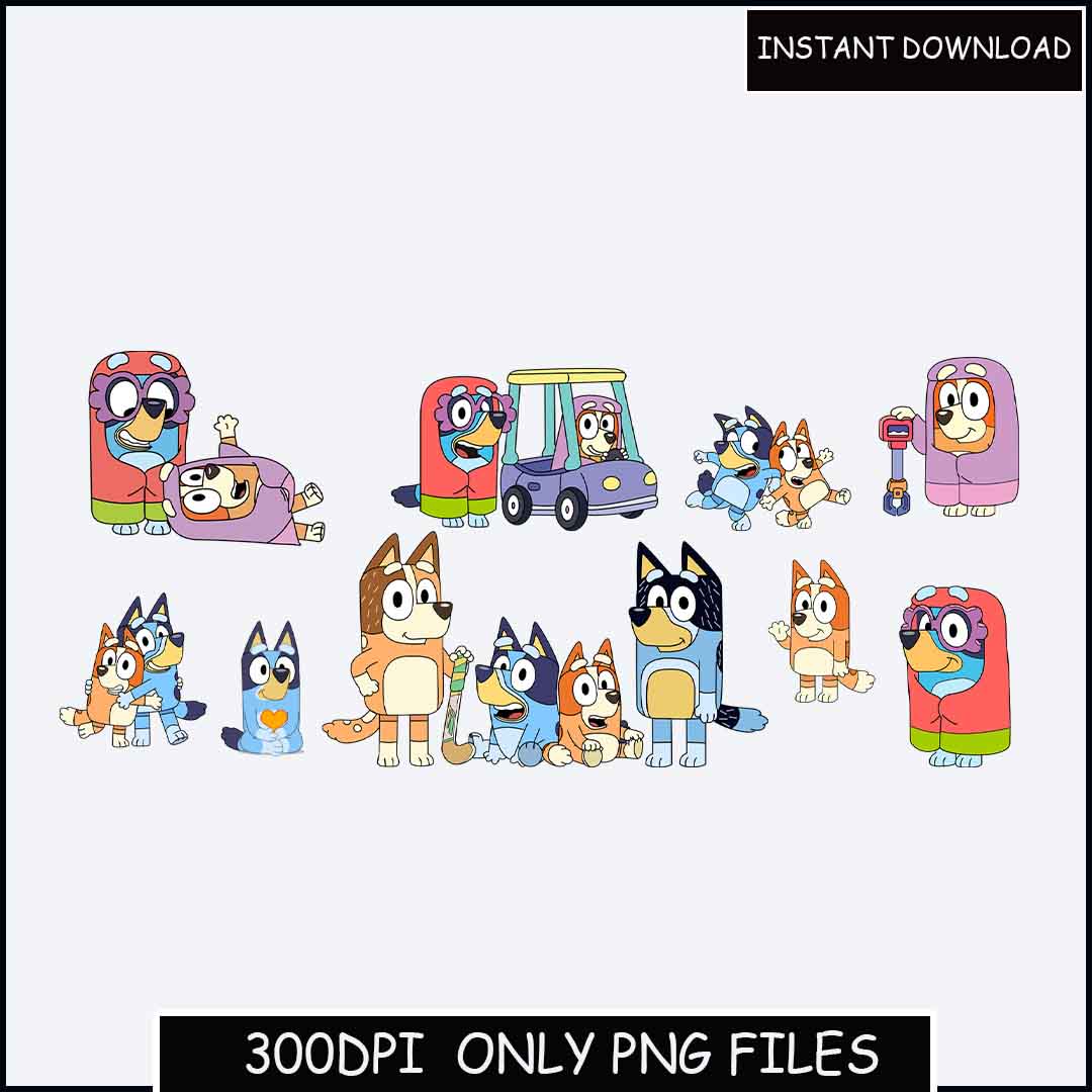 Bundle Bluey PNG, Bluey logo, Bluey characters, Vinyl Cut Fi | Inspire ...