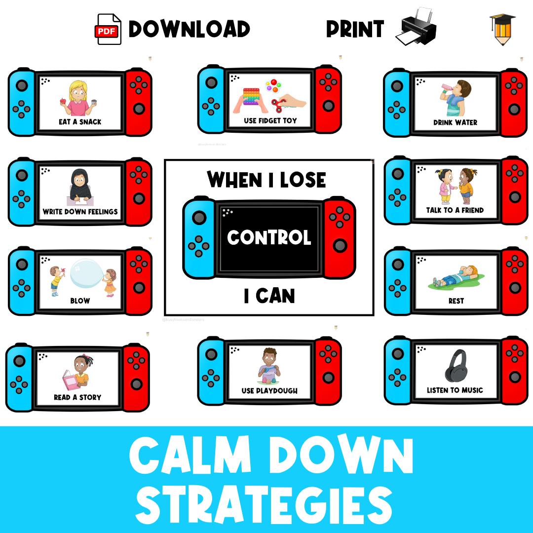 Video Game Calm Down Strategies | Calm Down Corner | Coping | Inspire ...