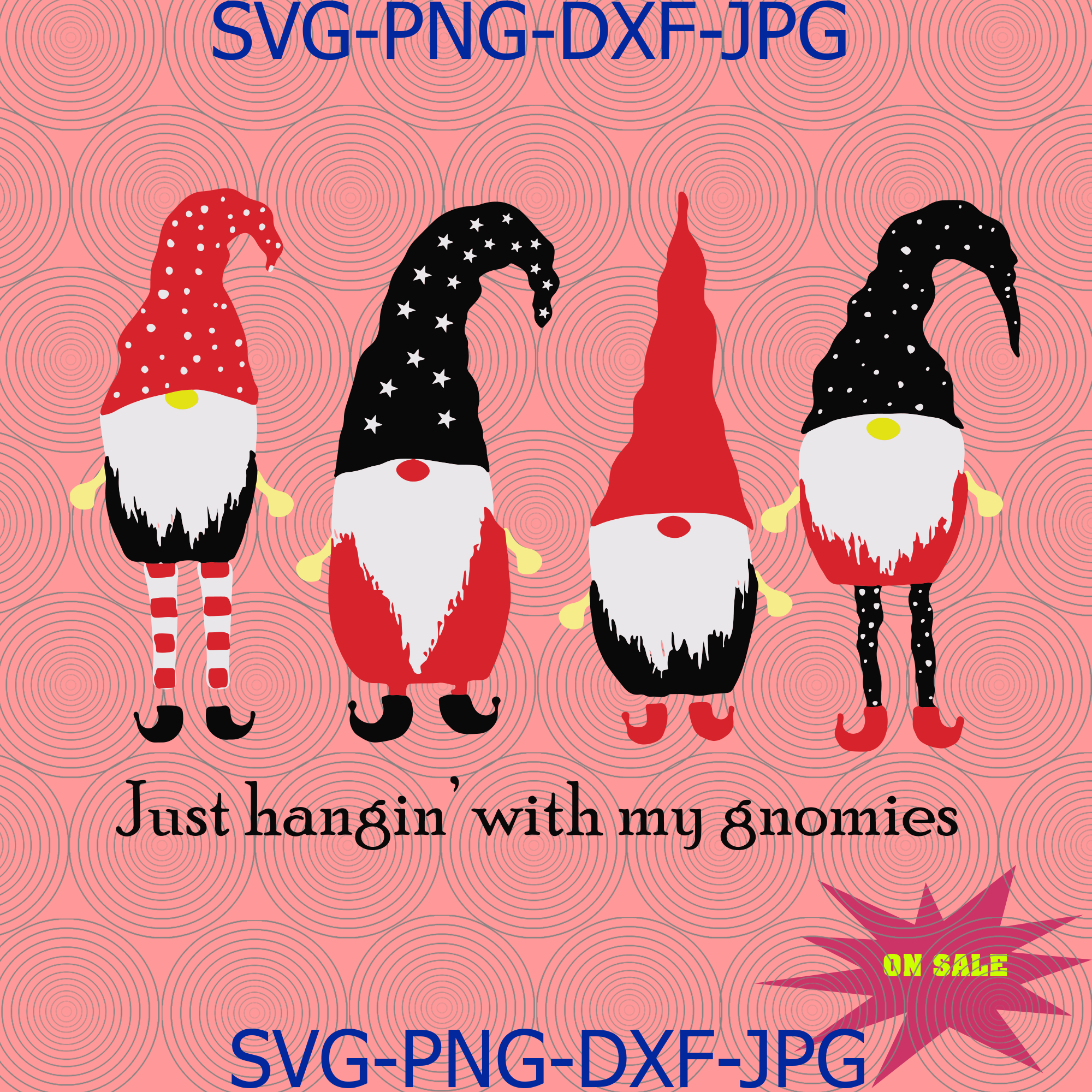 Just hangin with my gnomies, gnomies svg, gnomies hanging ch | Inspire ...