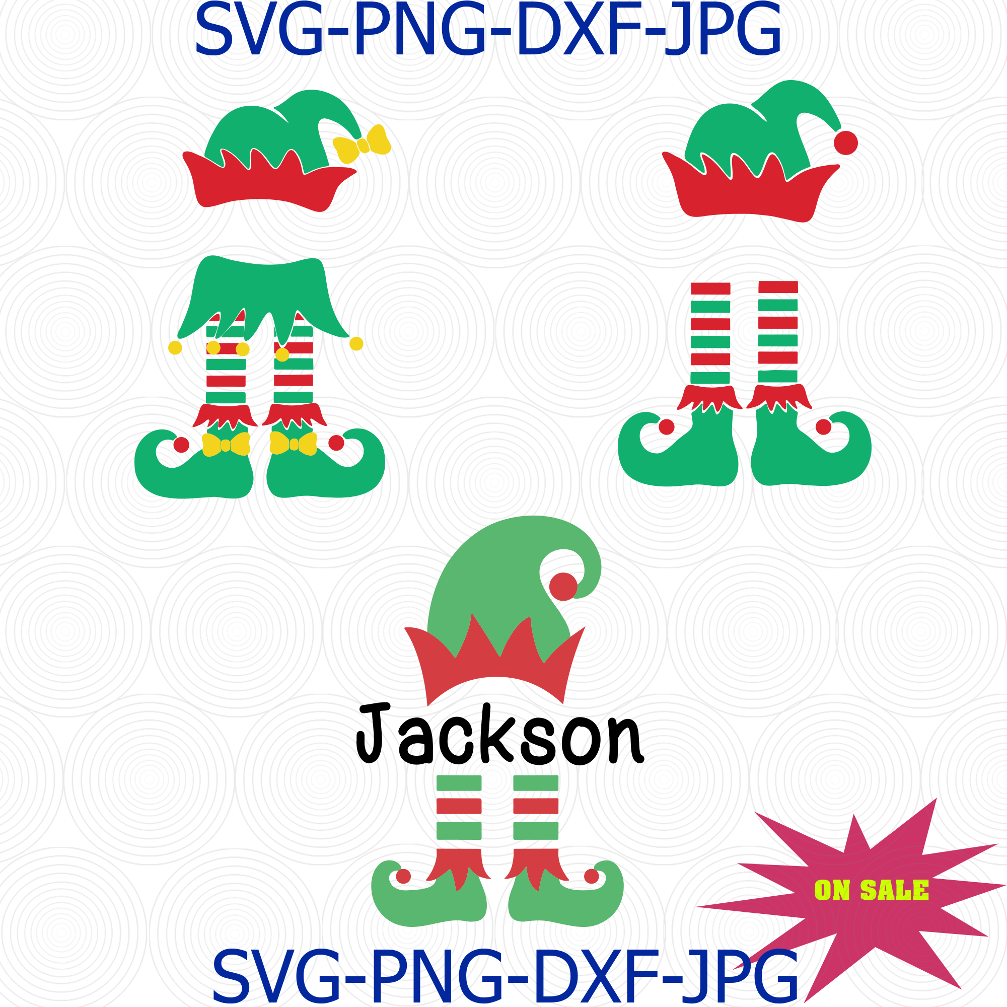 Elf bundle svg, Christmas svg, Elf monogram svg, Cricut, Vec | Inspire ...