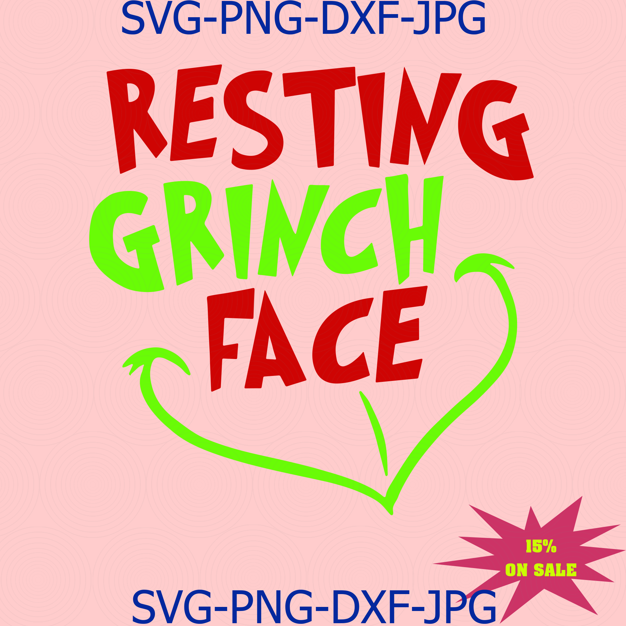 Resting Grinch Face SVG, Resting Grinch PNG, grinch Silhouet - Inspire ...
