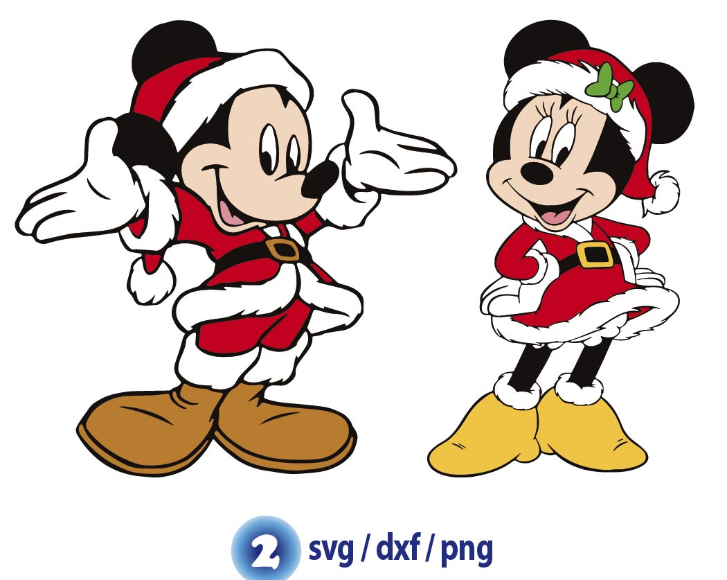 Michey and Minnie Santa Claus svg, Disney Christmas svg bund - Inspire ...