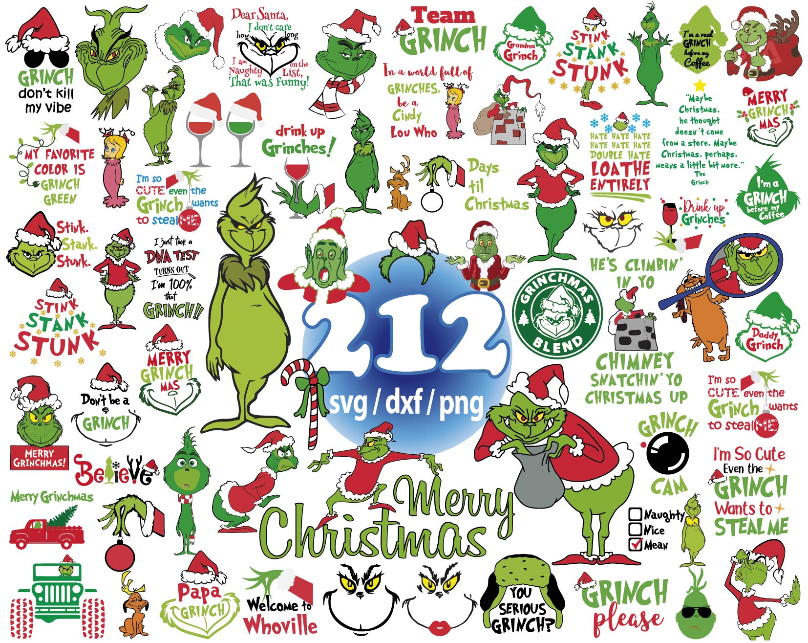 Grinch svg bundle, Dr Seuss svg, I Hate Christmas grinch svg - Inspire ...
