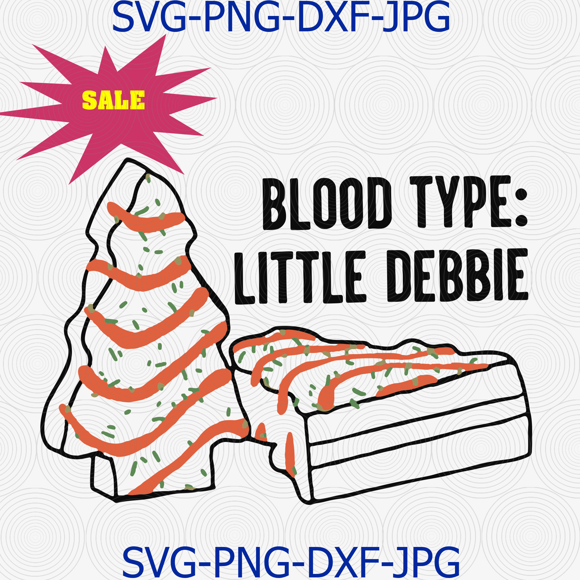 Blood type Little Debbie svg, Christmas Cake svg, Christmas | Inspire ...