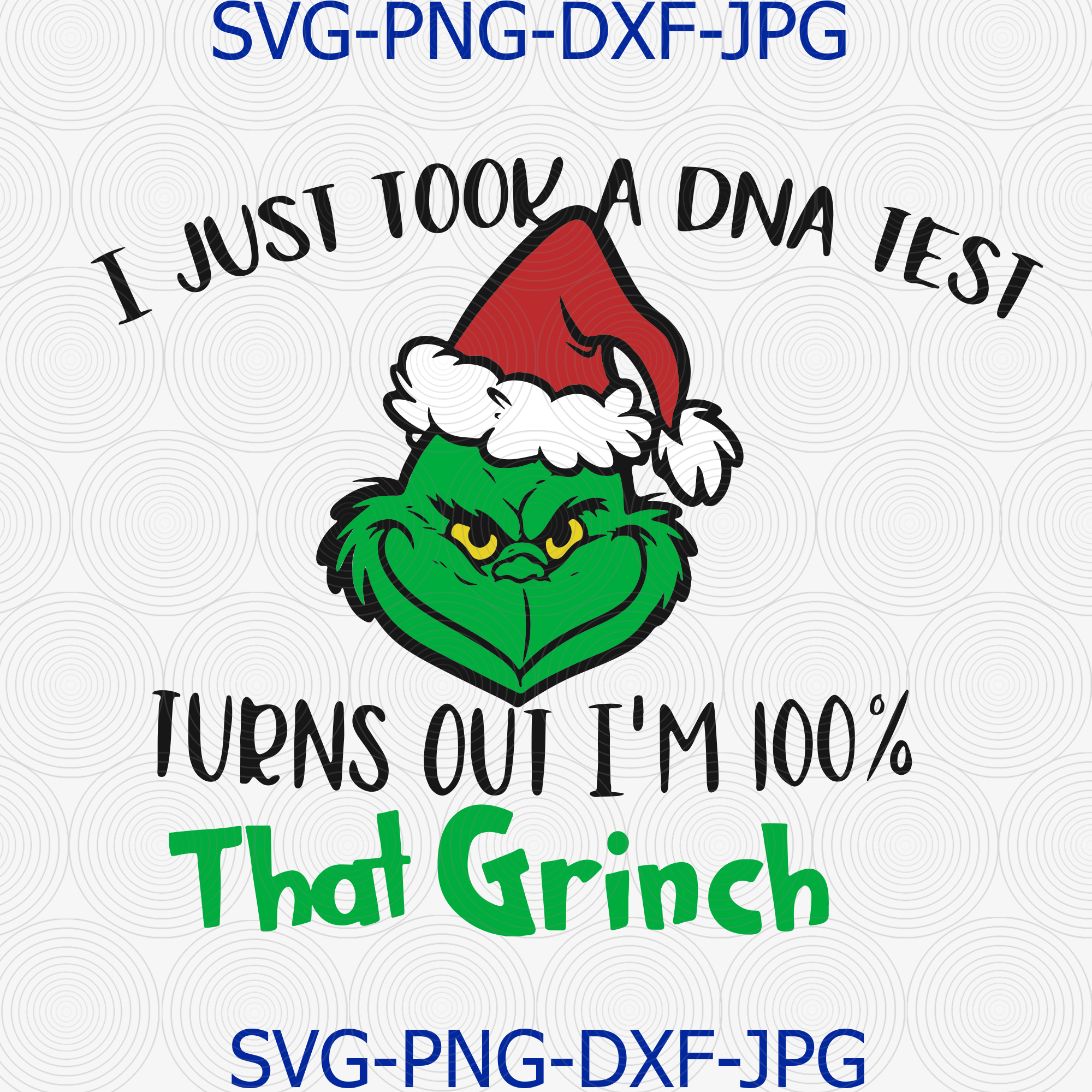 The grinch svg, DNA test svg,100 percent that grinch svg, Ch | Inspire ...