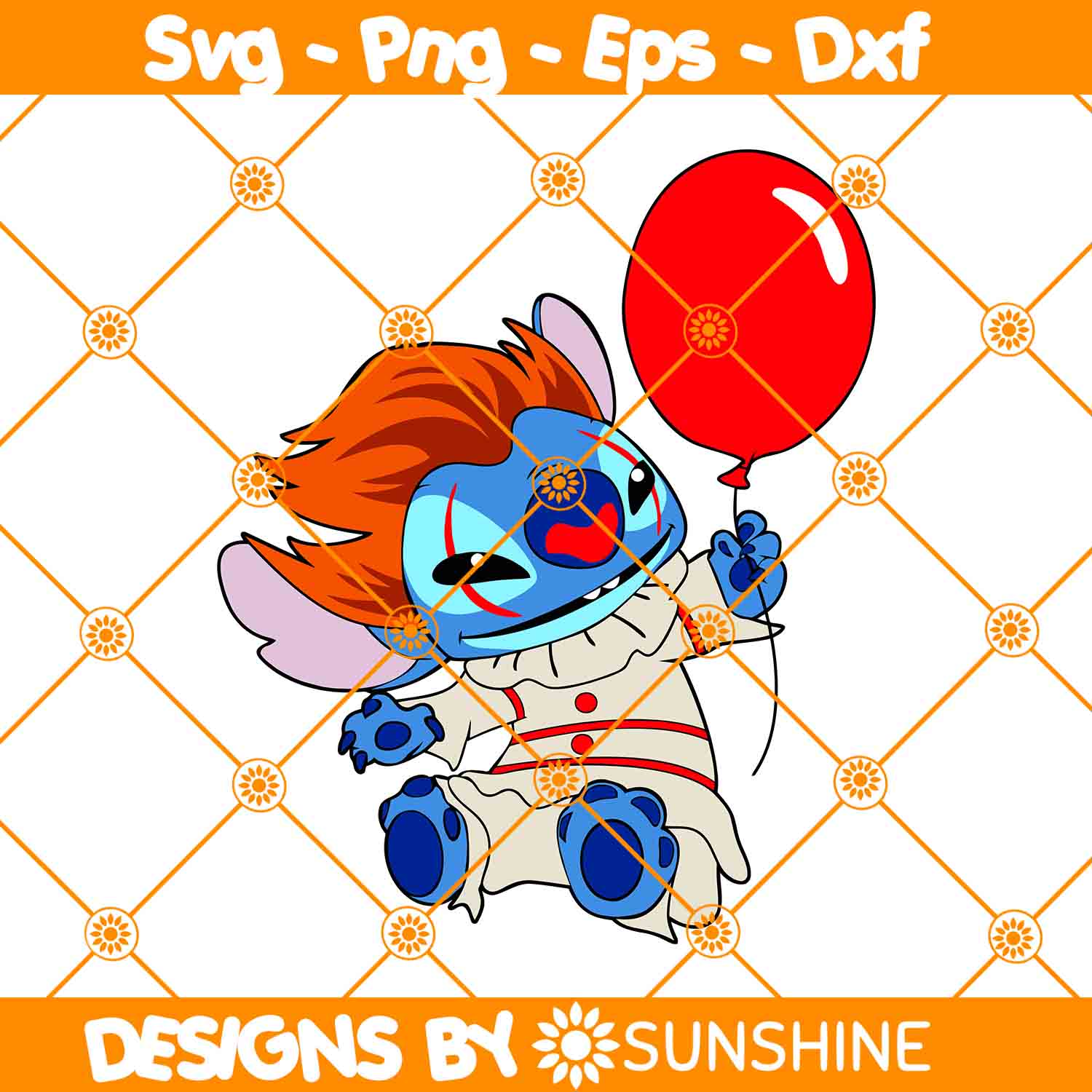 Clown It Bubble x Stitch Svg, Stitch Svg, Clown It Bubble Sv - Inspire ...
