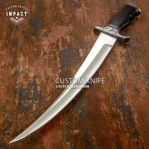 IMPACT CUTLERY RARE CUSTOM BOWIE KNIFE BULL HORN HANDLE | Inspire Uplift