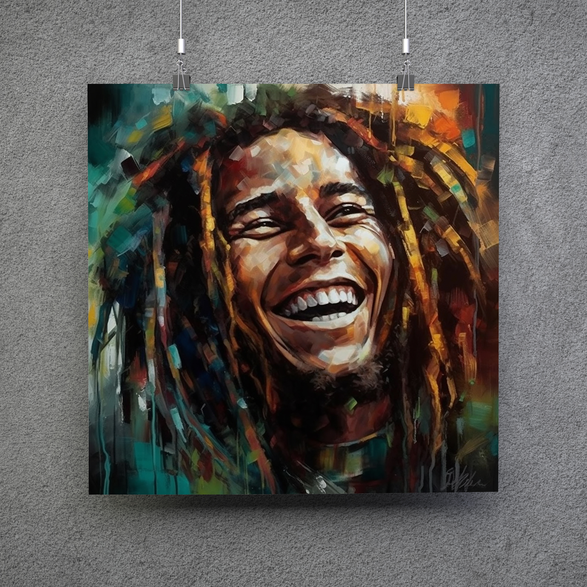 Bob Marley Oil Painting - Download and Print | Inspire Uplift
