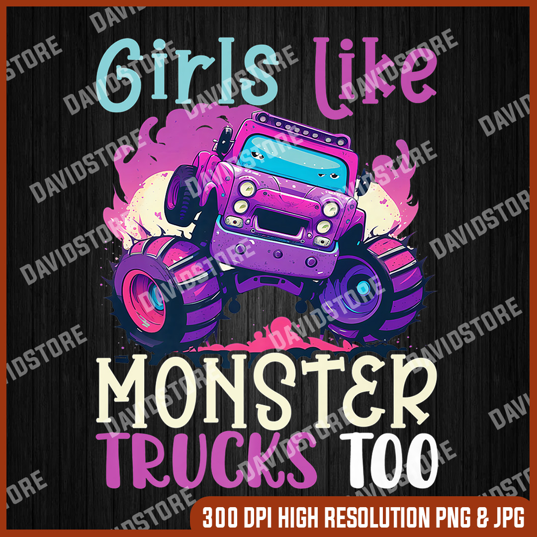 Cute Monster Truck Girls Like Monster Trucks Too Cute Girl P | Inspire ...