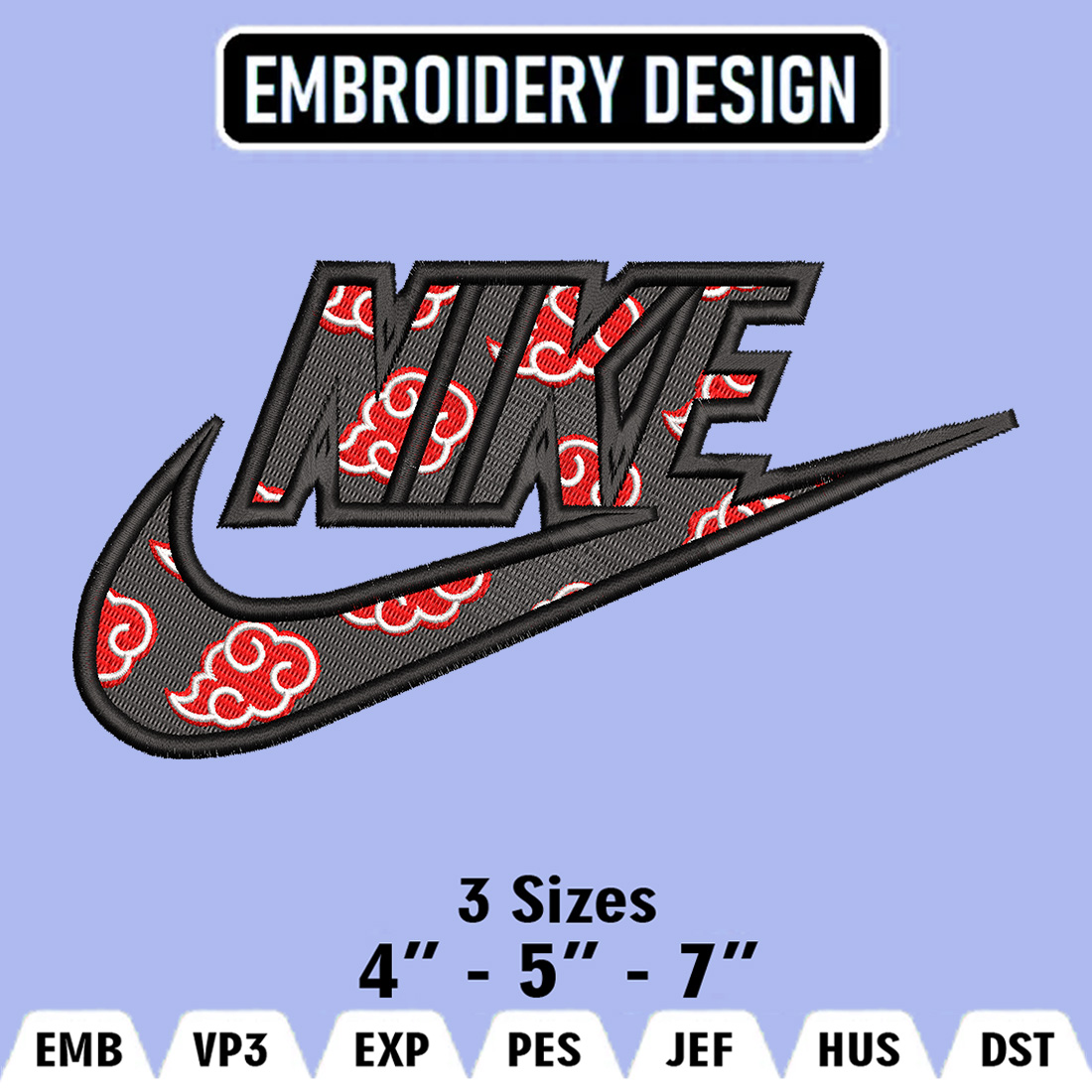 Akatsuki Nike Embroidery Designs, Naruto Nike Machine Embroi | Inspire ...