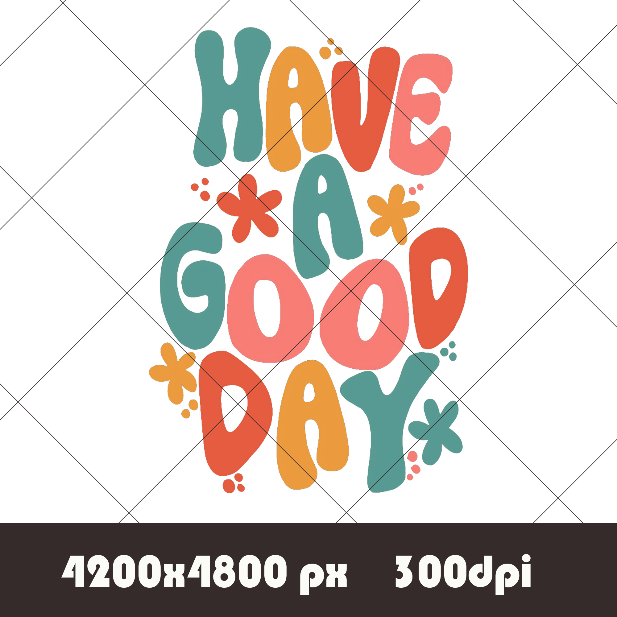 Have a Good Day Retro Smile PNG, Digital Trendy, Positive | Inspire Uplift