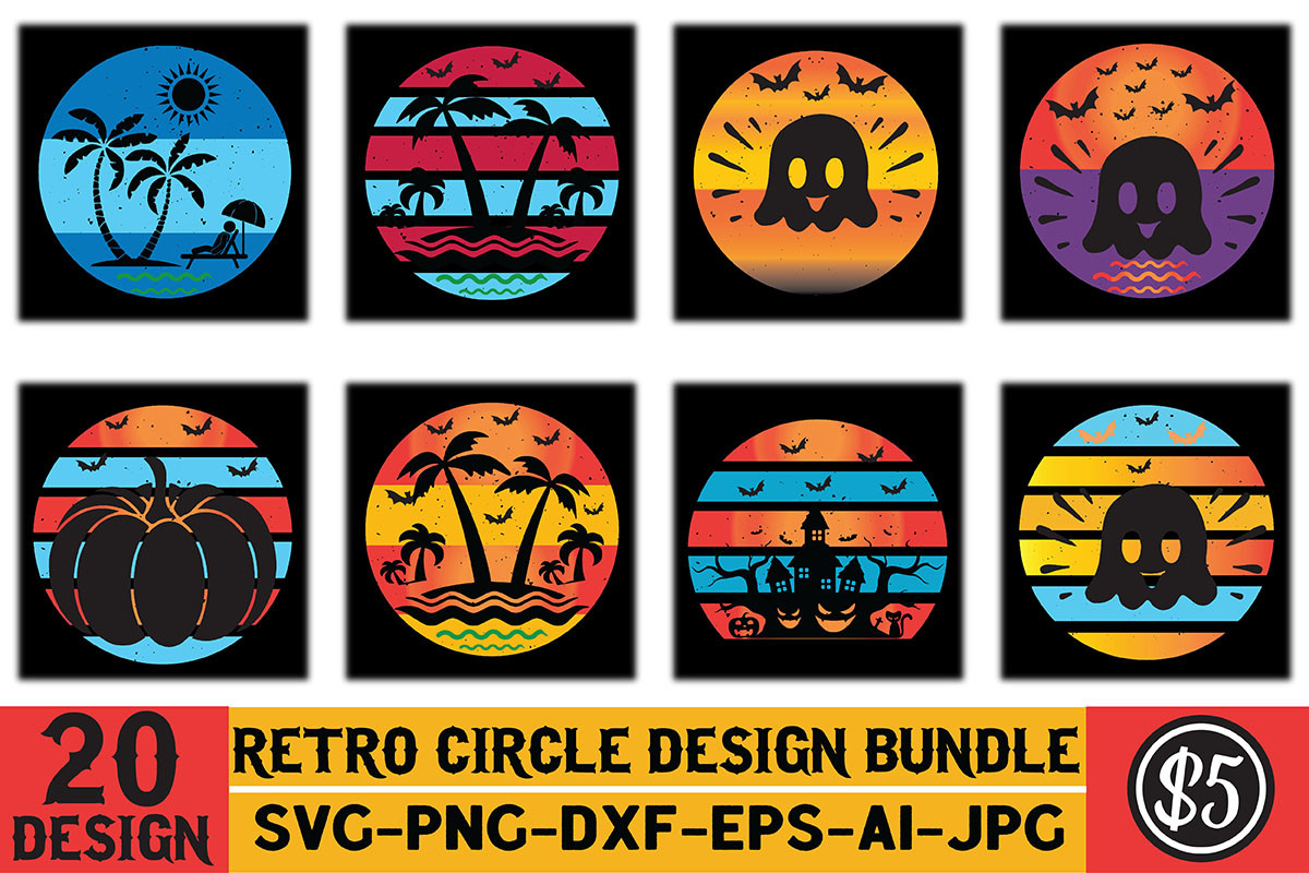 Retro Circle Design Bundle | Inspire Uplift
