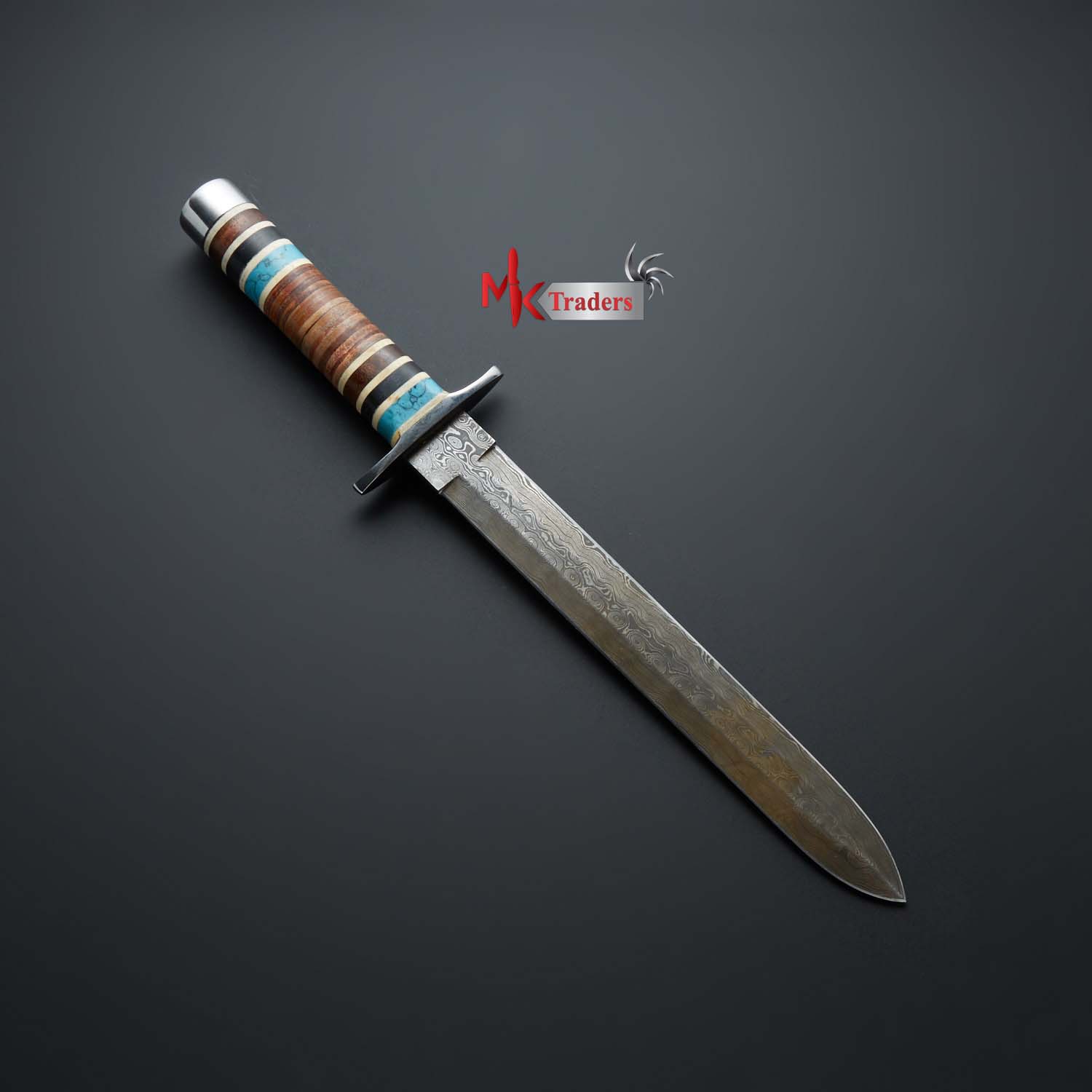 custom handmade Damascus steel dagger hunting knife with lea | Inspire ...