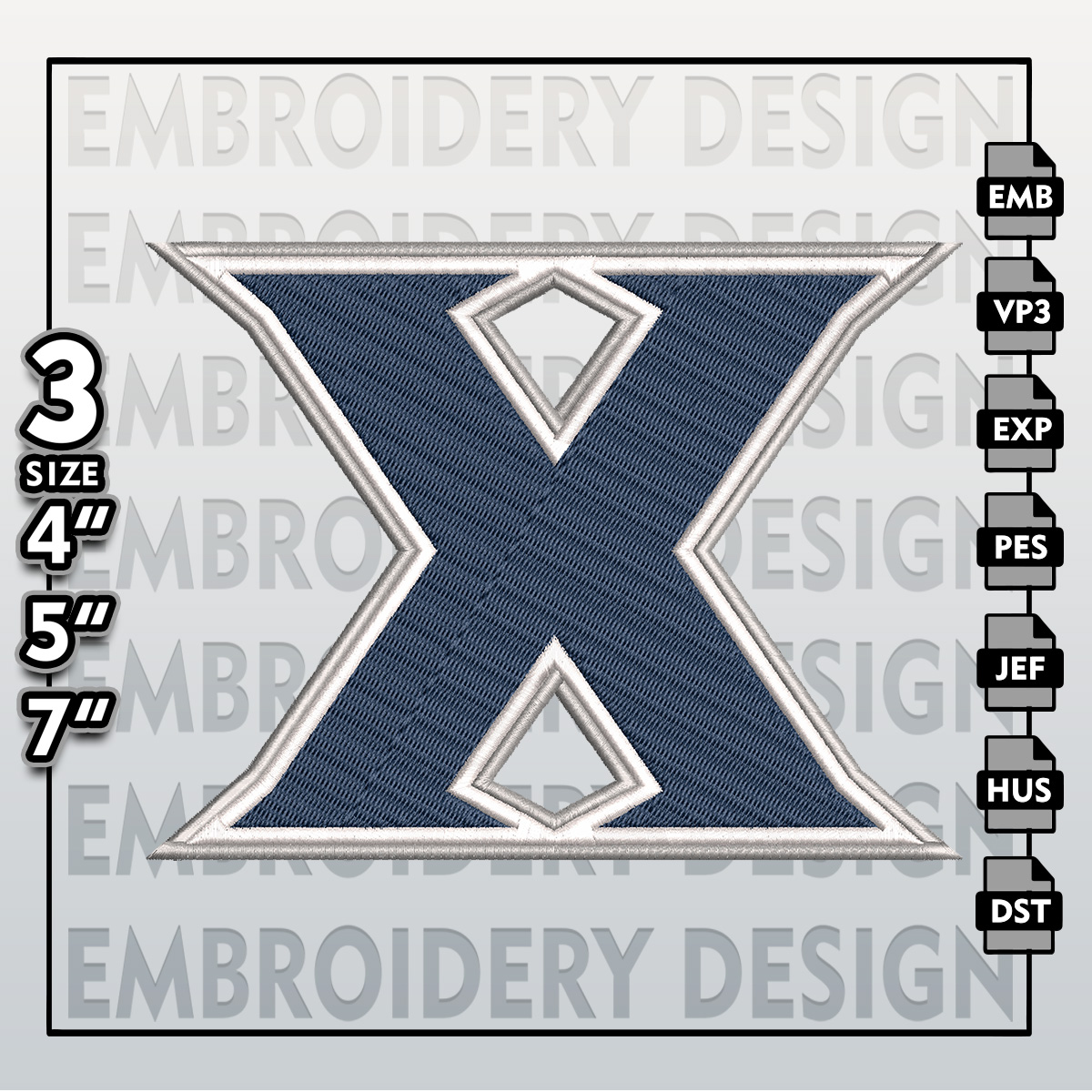 Xavier Musketeers Embroidery Designs, NCAA Logo Embroidery F | Inspire ...