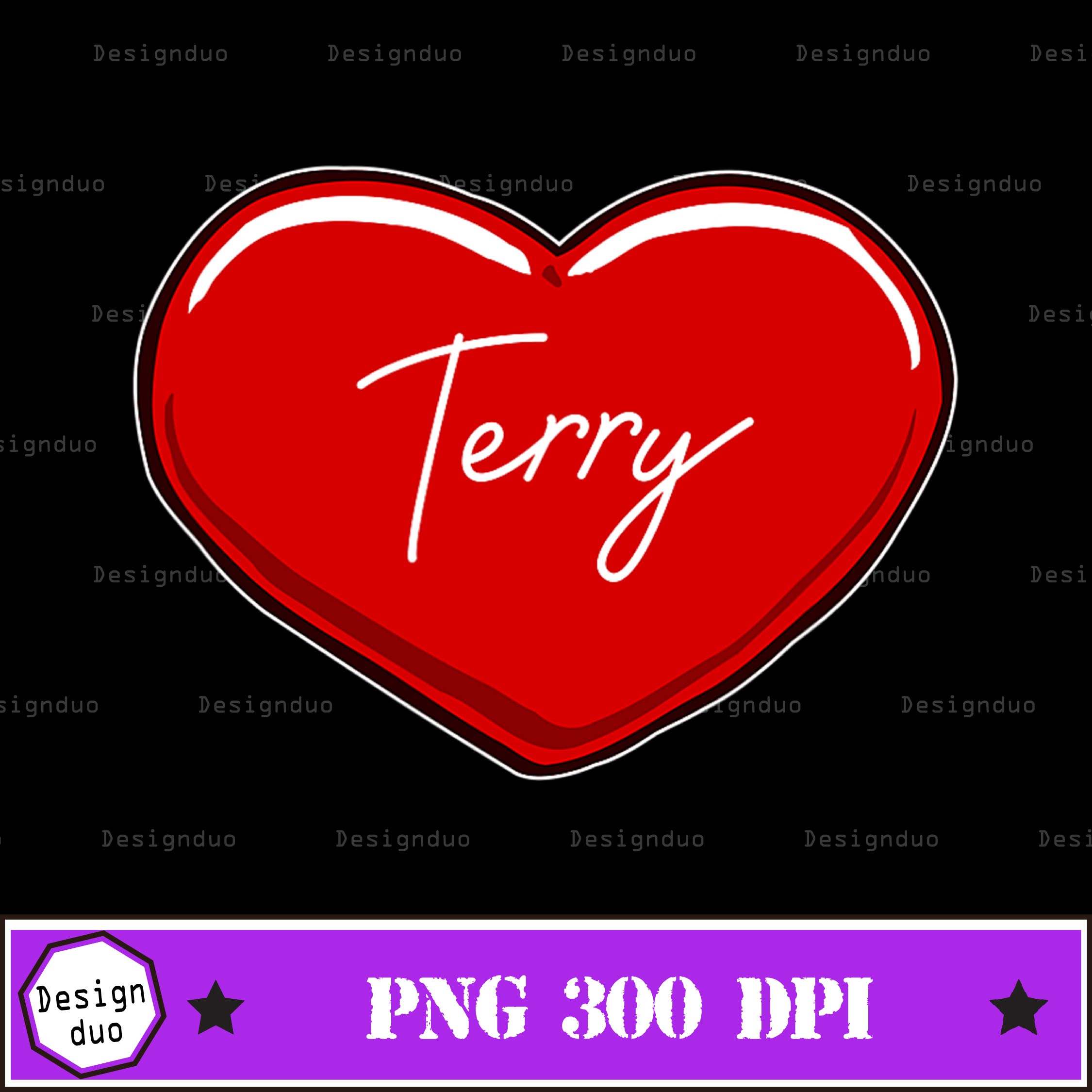 Hand Drawn Heart Terry - First Name Hearts I Love Terry Png | Inspire ...