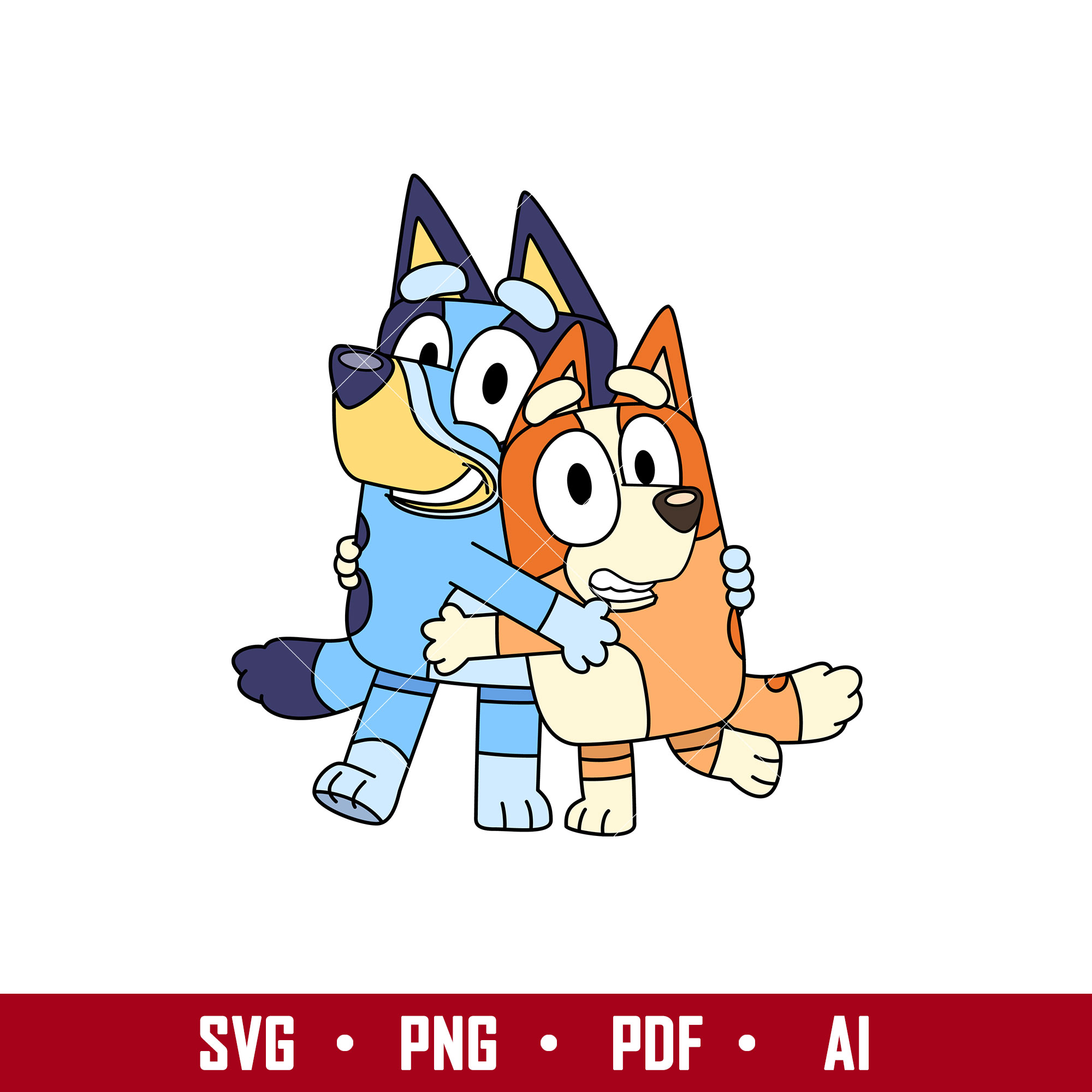 Bluey And Bingo Dog Svg, Bluey Svg, Cartoon Svg, Png Pdf Ai | Inspire ...