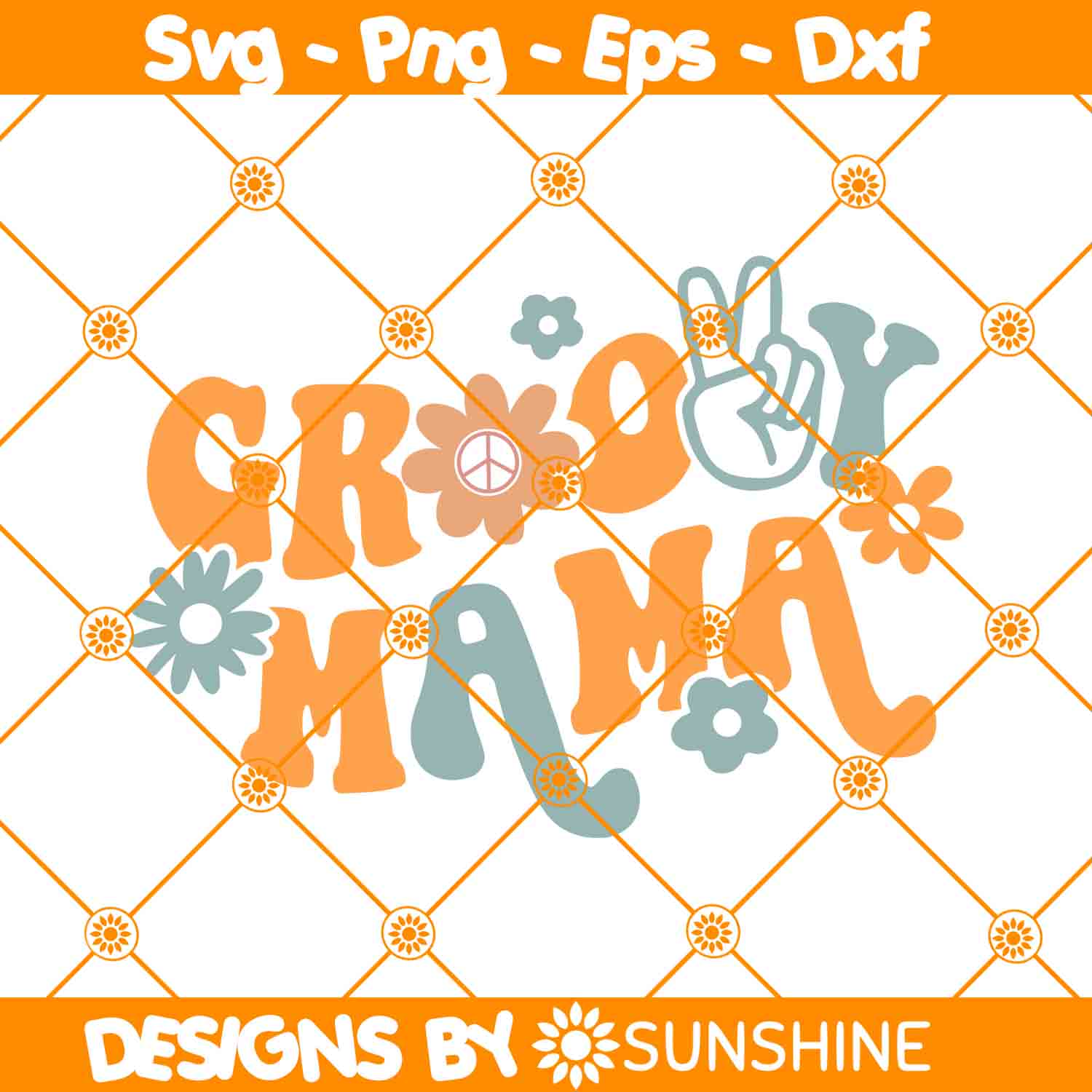 Groovy MAMA Svg, Matching mommy and me Svg, Hippie Svg, Flow | Inspire ...
