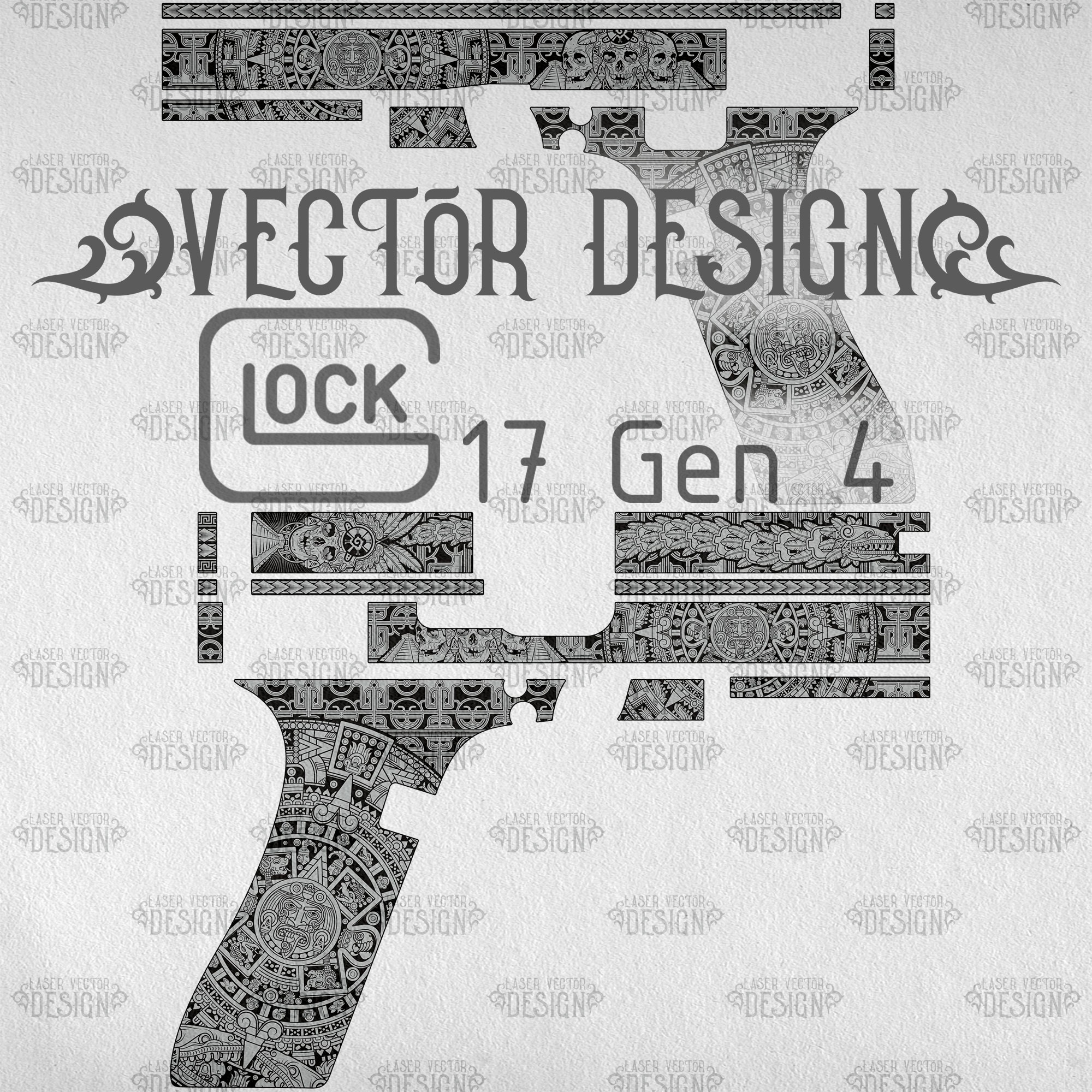 VECTOR DESIGN Glock17 gen4 "Aztec calendar" - Inspire Uplift