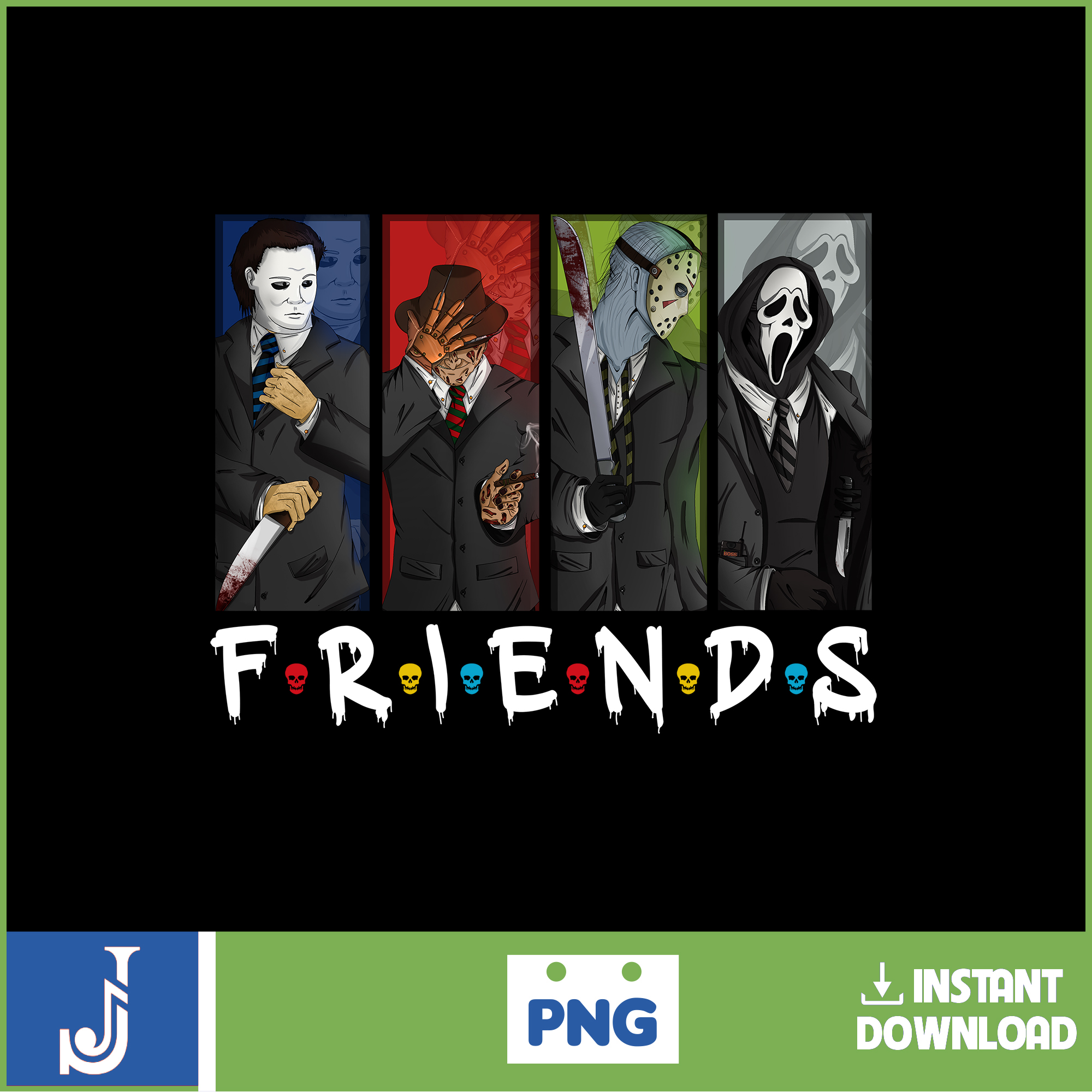 Horror Characters Png, Horror Squad Png, Horror Friends Png, - Inspire ...