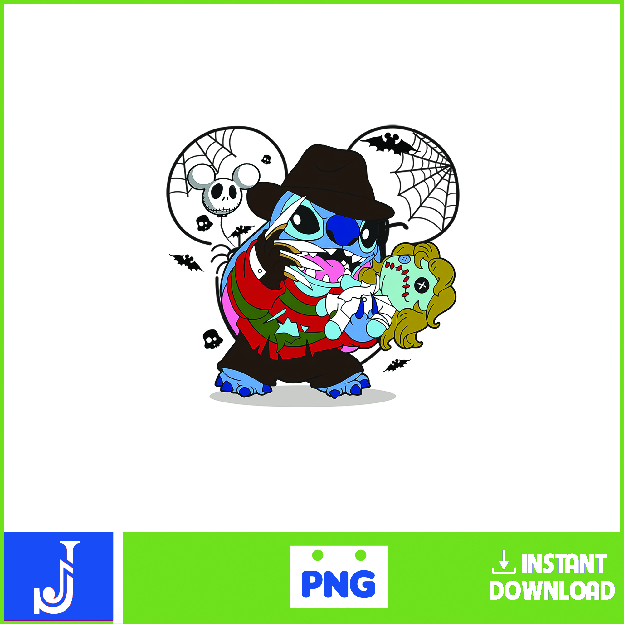 Stitch Horror Movie Characters Cosplay PNG Files For Cricut, - Inspire ...