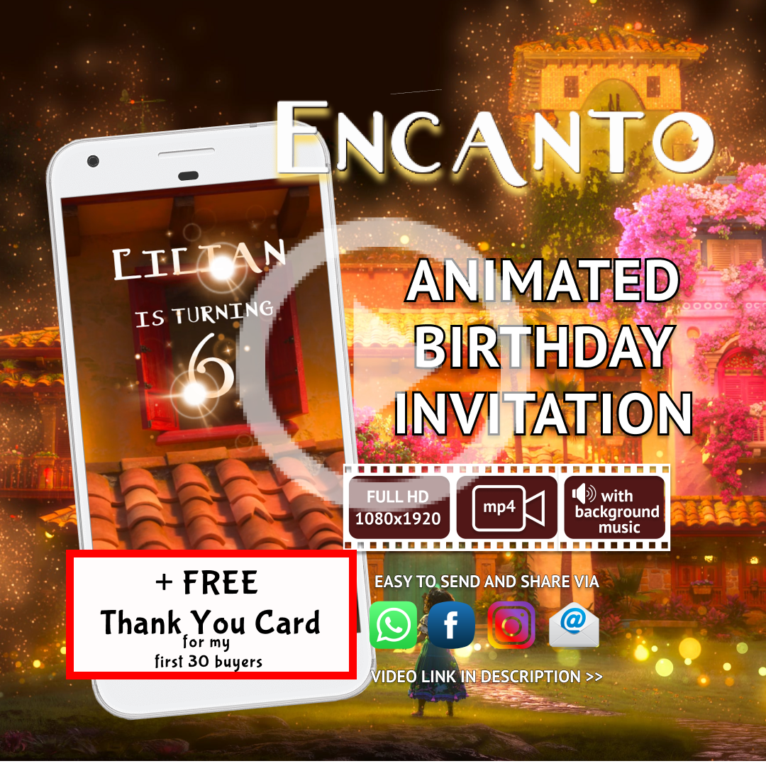 Encanto Themed Video Invitation Personalized For you, Animat | Inspire ...