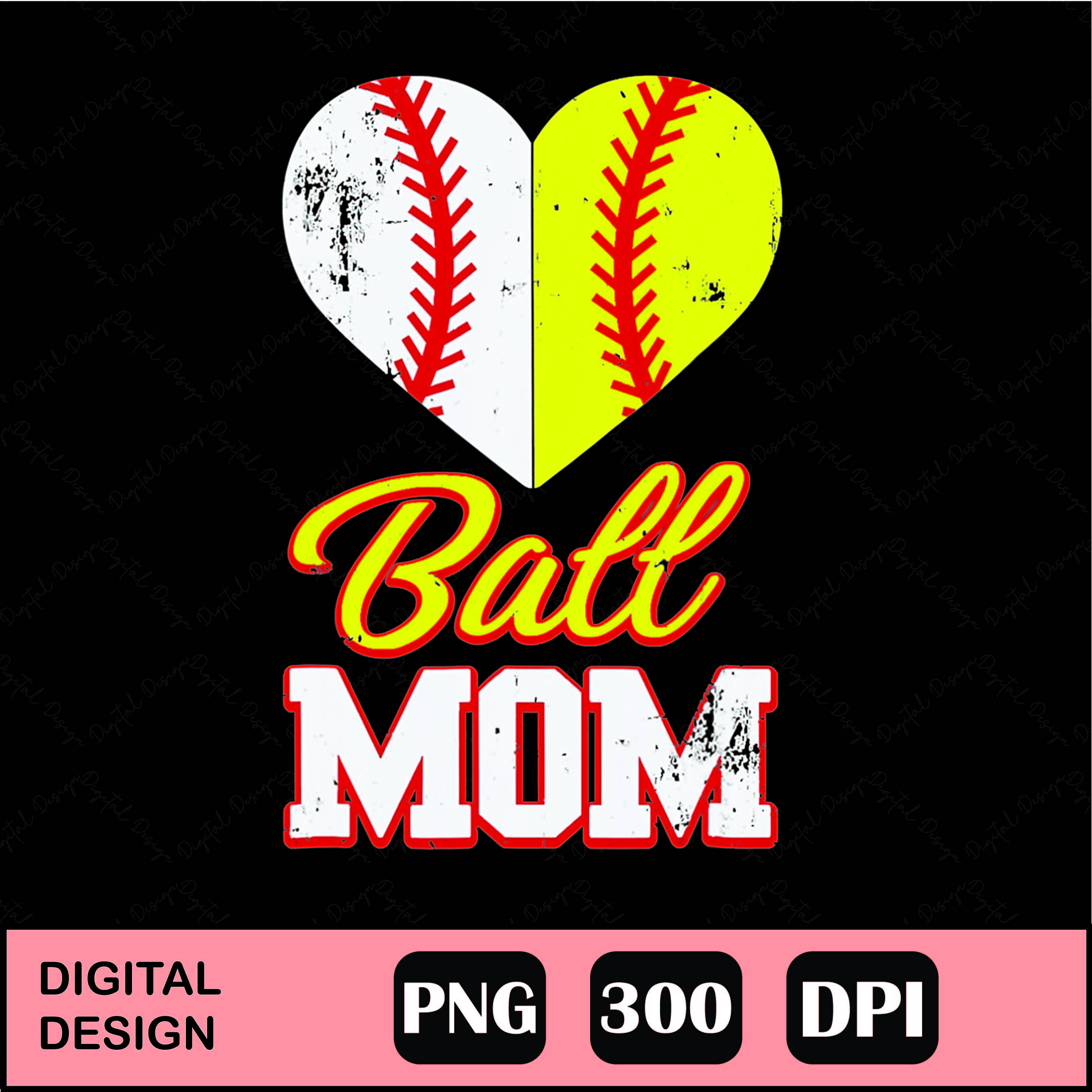 Ball Mom Png Sublimation Design Download, Baseball Mom Png, | Inspire ...