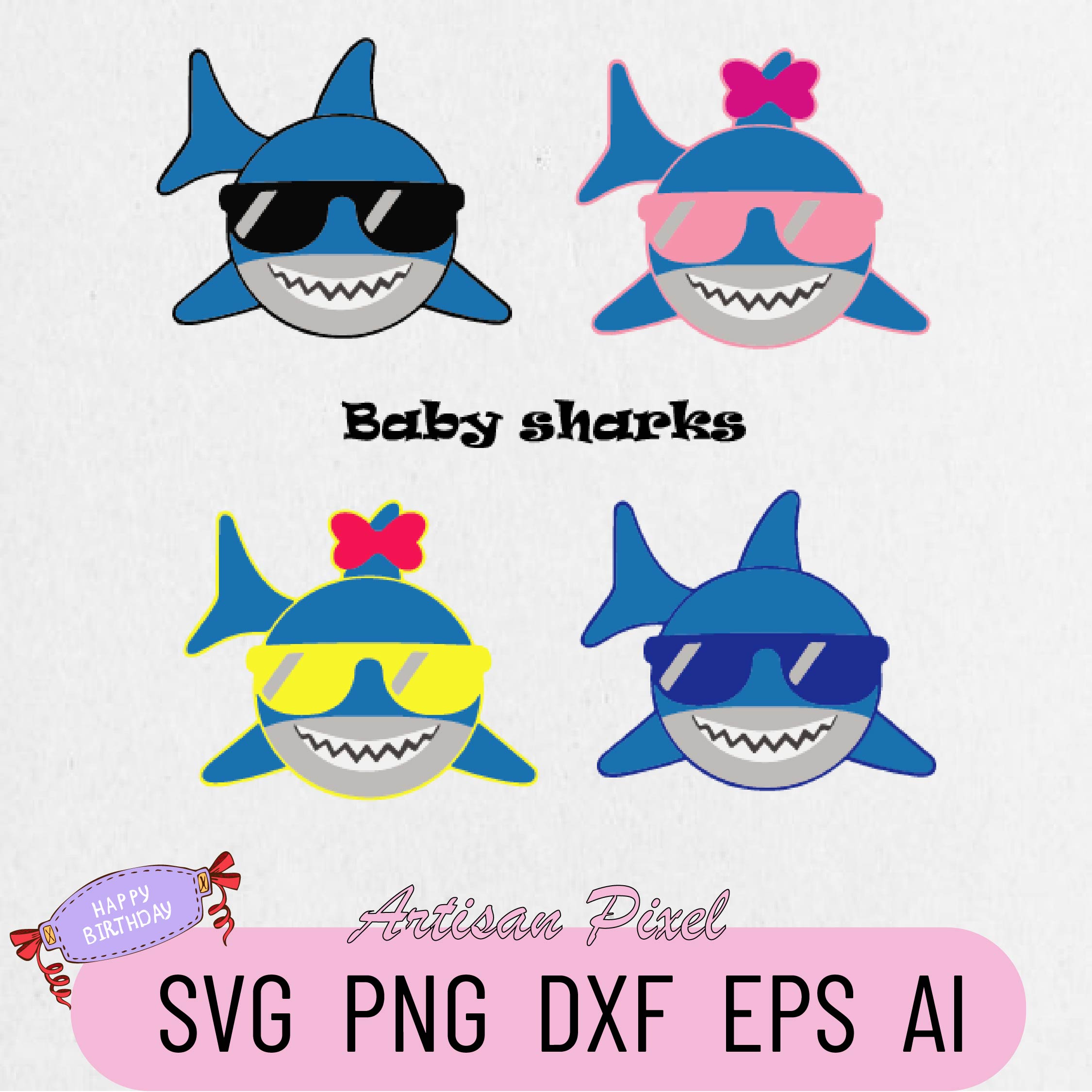 Baby Shark SVG Bundle,Baby Shark SVG Layered,Baby Shark For | Inspire ...