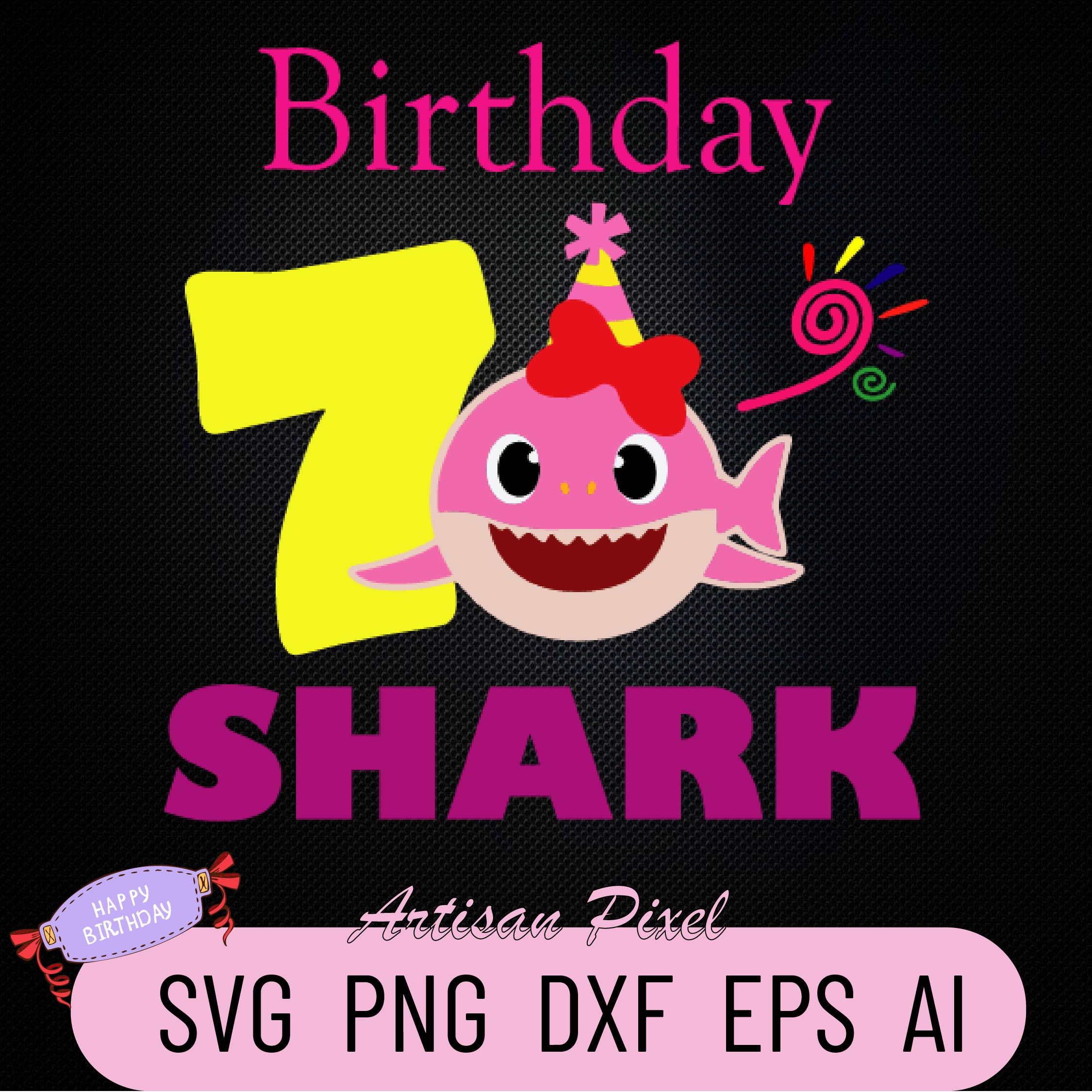 7th Birthday Shark Svg, Shark Birthday Svg, Shark Doo Doo Sv - Inspire Uplift