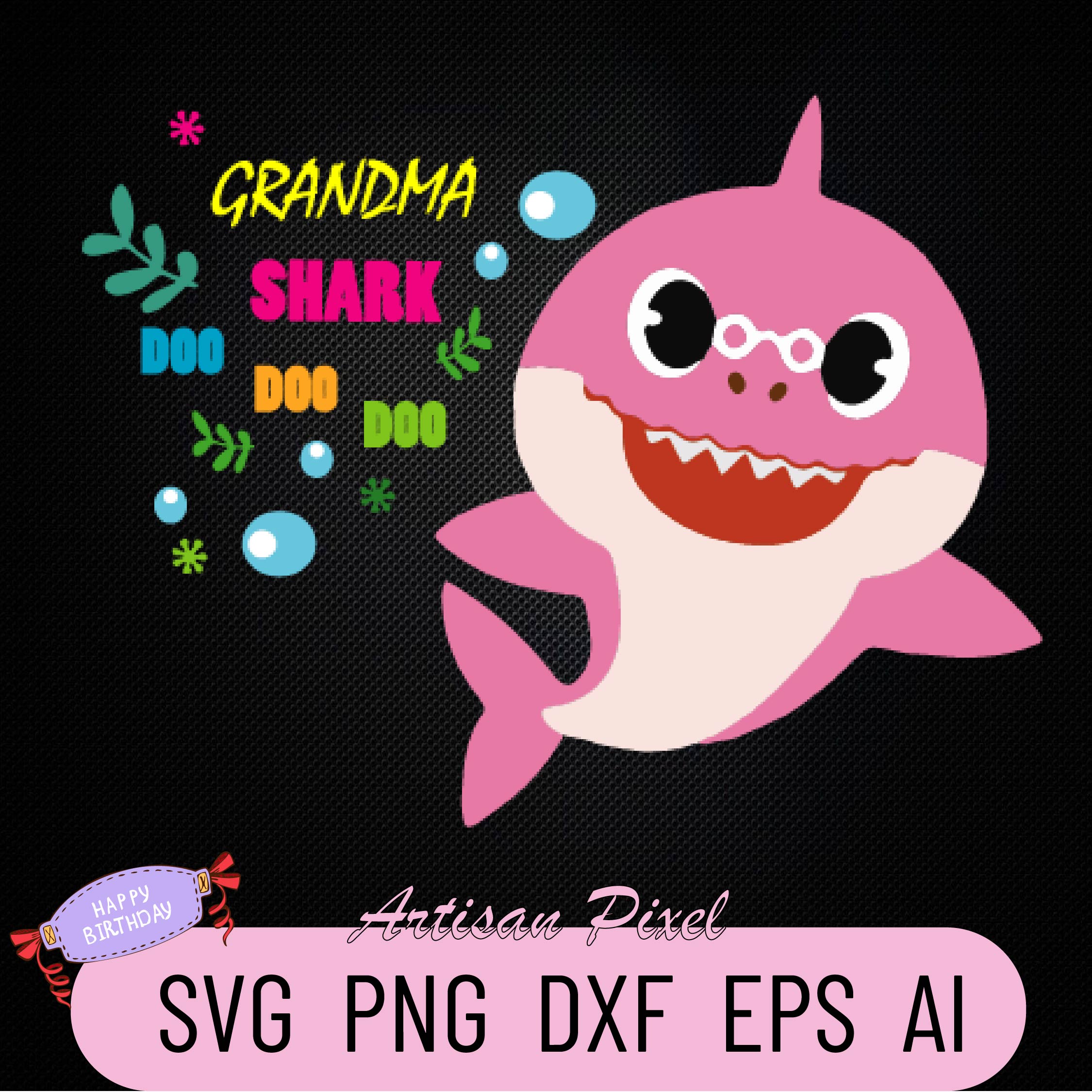 Grandma Shark Svg, Shark Svg, Shark Grandma Boy Svg, Shark G - Inspire ...