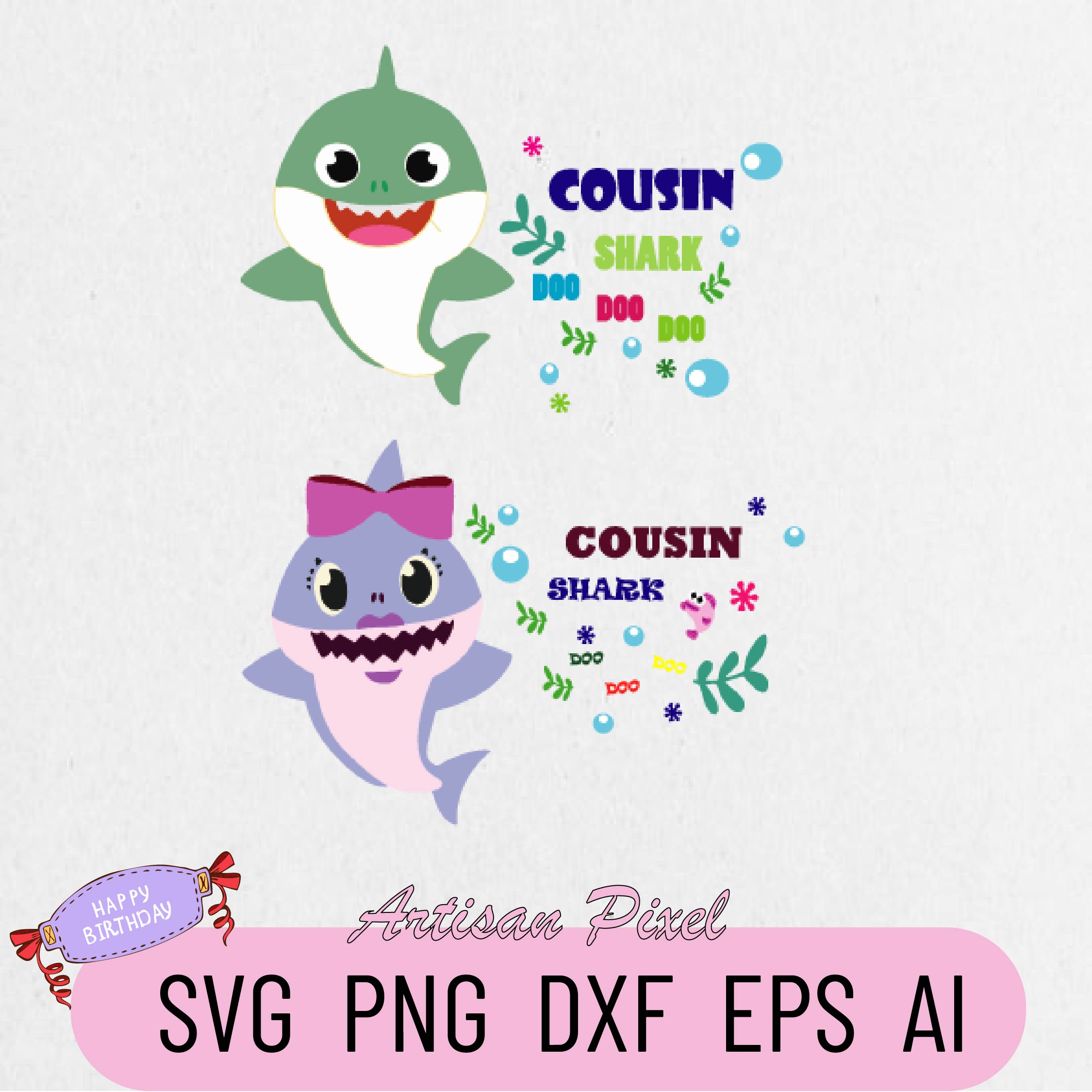 Cousin Shark Svg, Shark Svg, Shark Cousin Boy Svg, Shark Cou | Inspire ...