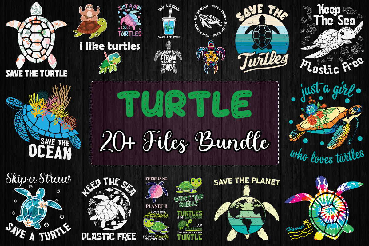 20 Files Turtle Bundle Svg, Turtle Svg, Turtle Vector, Turtl | Inspire ...