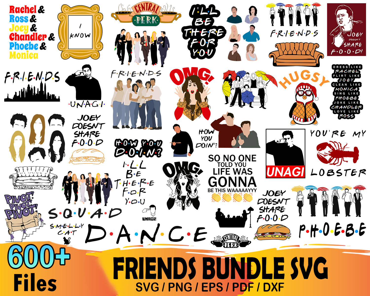 600 Friends Svg Bundle, Friends Svg, Friends Movie Svg | Inspire Uplift