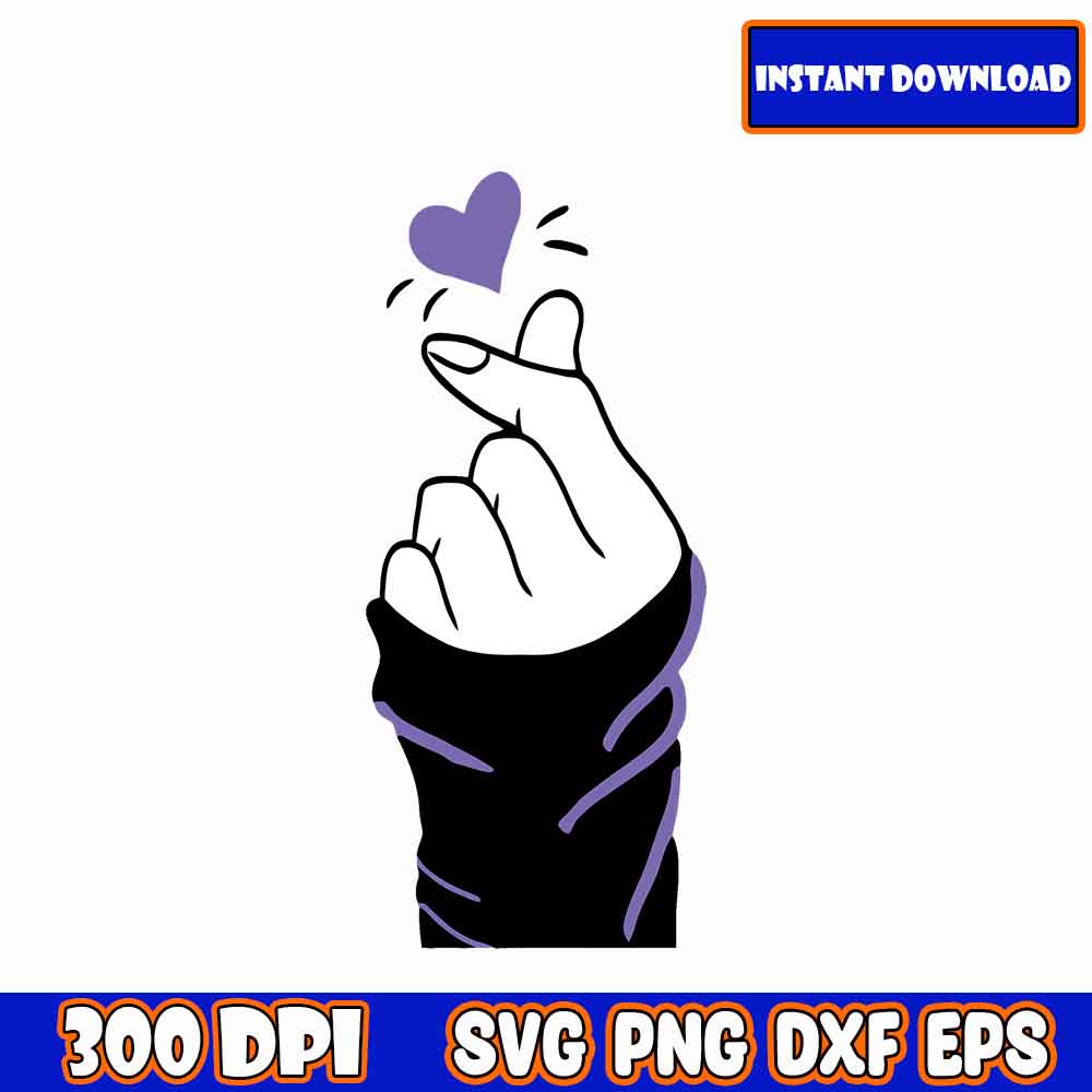 Korean finger heart, BTS SVG | Inspire Uplift