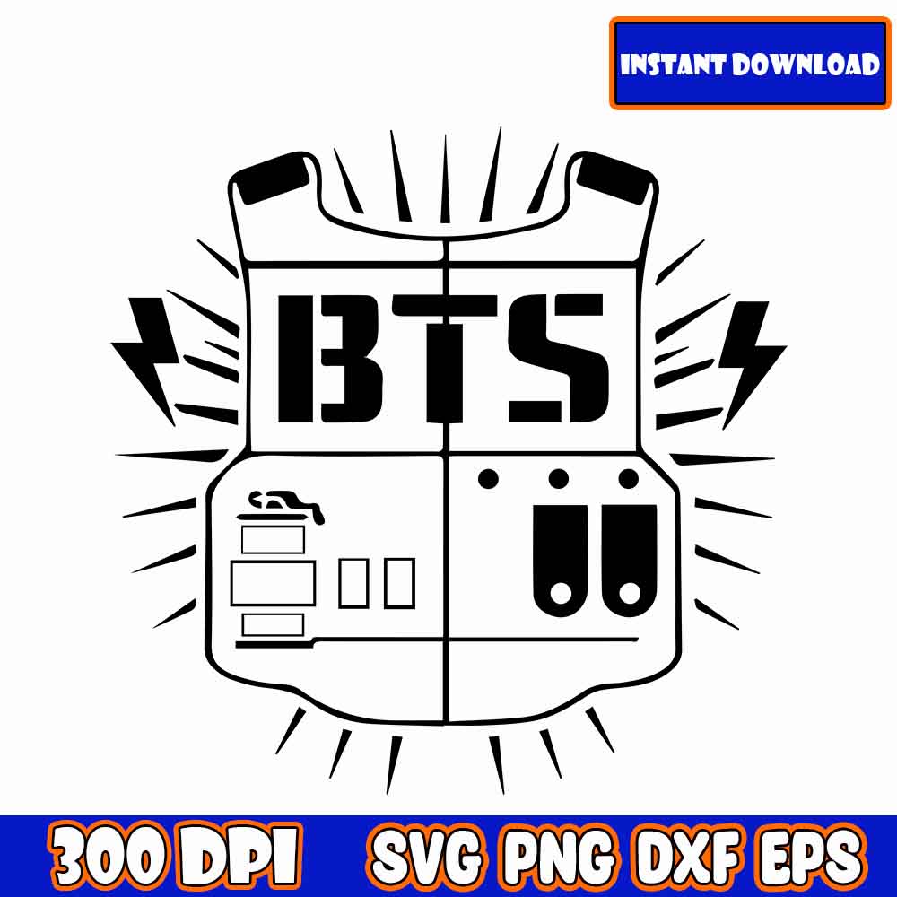 BTS Logo Svg - BTS ARMY Vest SVG file | Inspire Uplift
