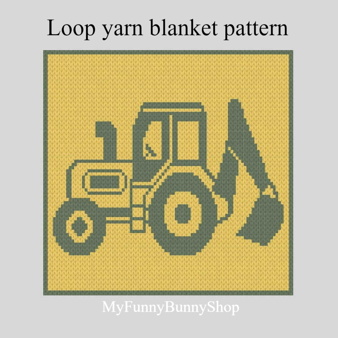 Loop yarn Tractor blanket pattern PDF | Inspire Uplift