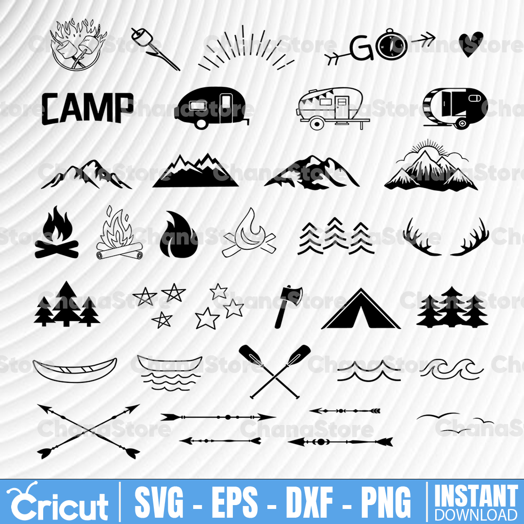 Camping SVG Bundle ,Camp SVG Bundle, Camper Svg Pack Set ,Ca | Inspire ...