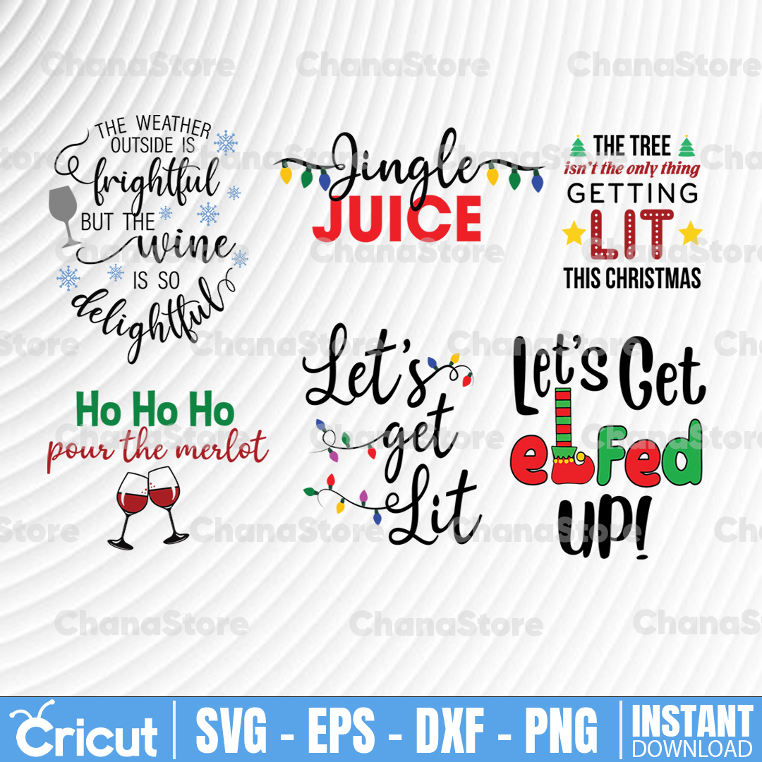 Christmas Drinking SVG Bundle, The Tree Isn't The Only Thing | Inspire ...
