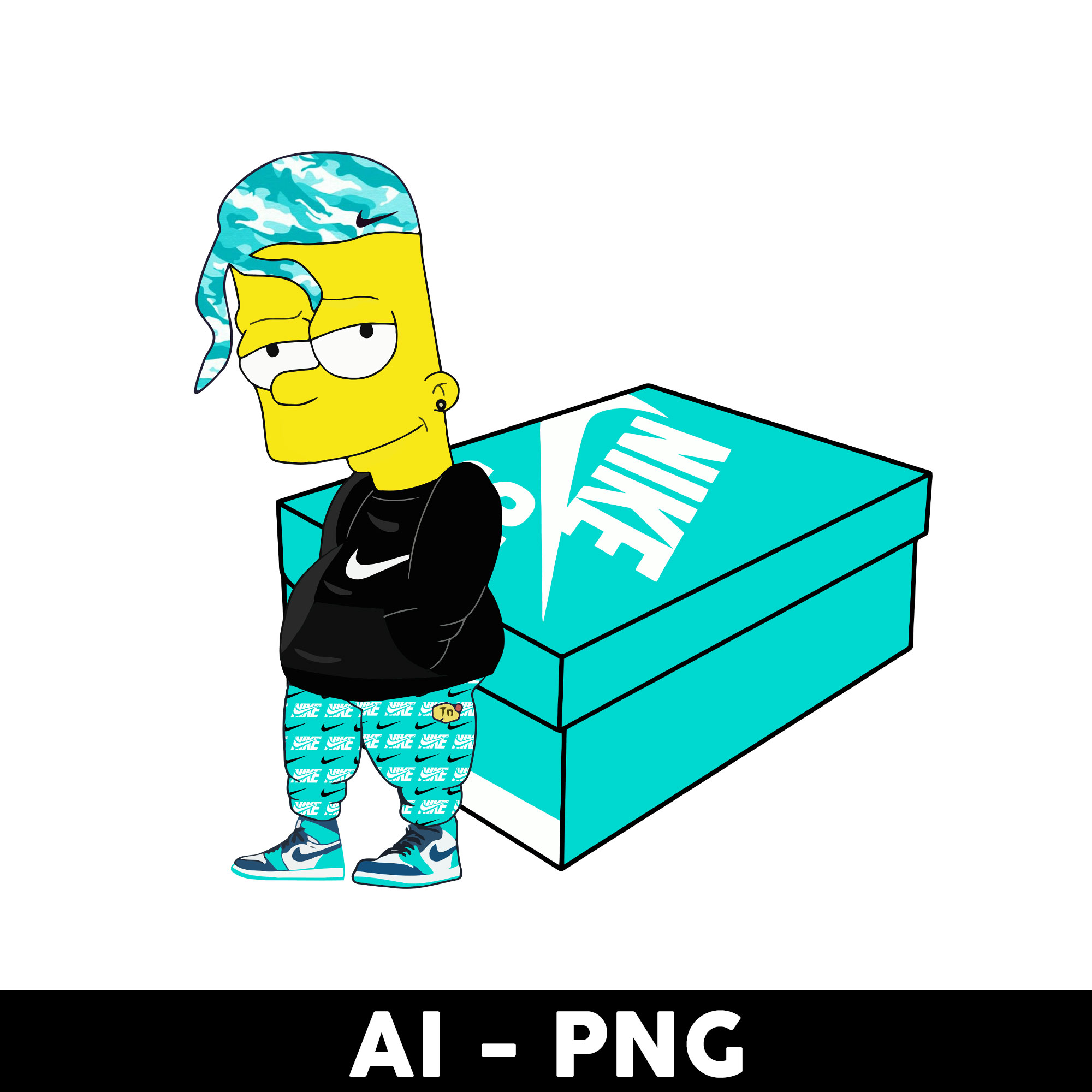 Nike Box x Bart Simpson Png, Bart Simpson Png, Nike Logo Png | Inspire ...