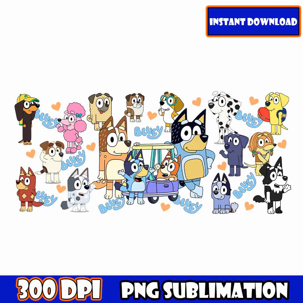 Bluey PNG, Bluey logo, Bluey characters, Vinyl Cut File png, | Inspire ...