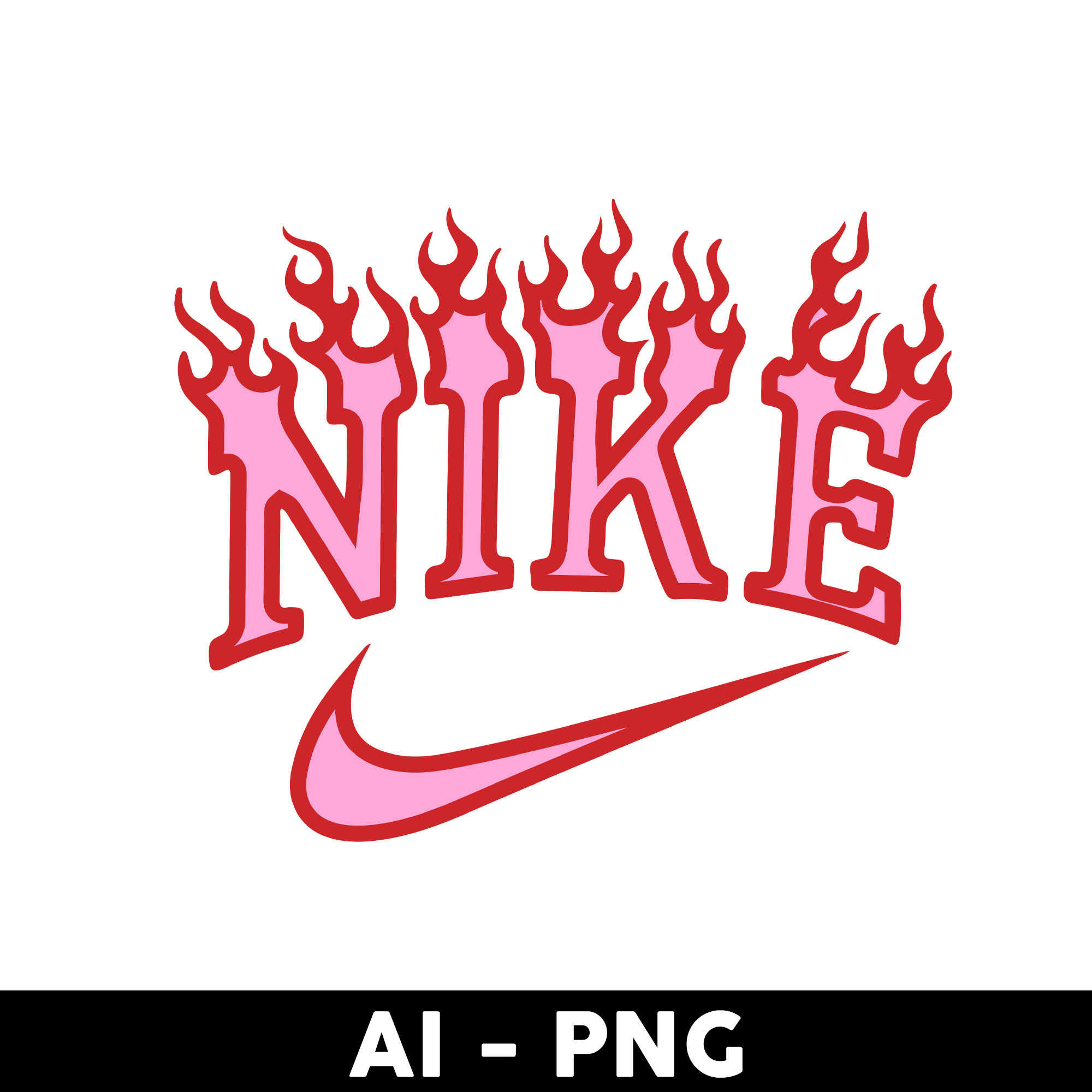 Nike Logo Valentine Pink Fire Png, Nike Logo Png, Valentine | Inspire ...