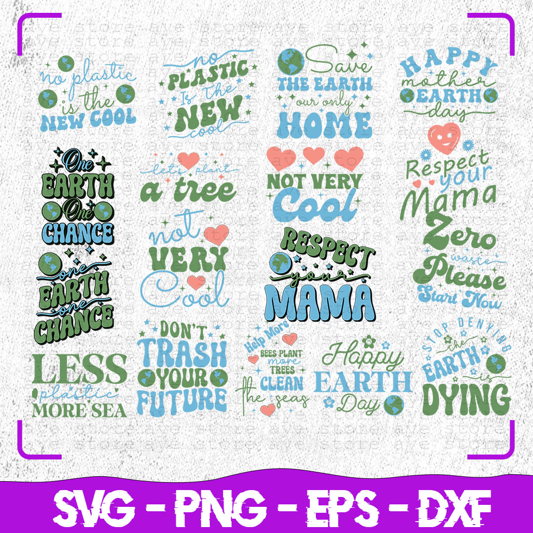 Retro Earth Day SVG Bundle, Earth Day bundle SVG, Cricut, Sv - Inspire ...