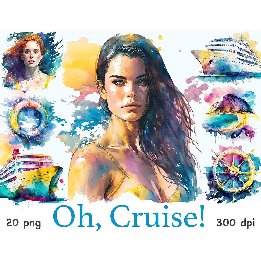 Cruise Clipart | Beach Illustration Bundle - Inspire Uplift