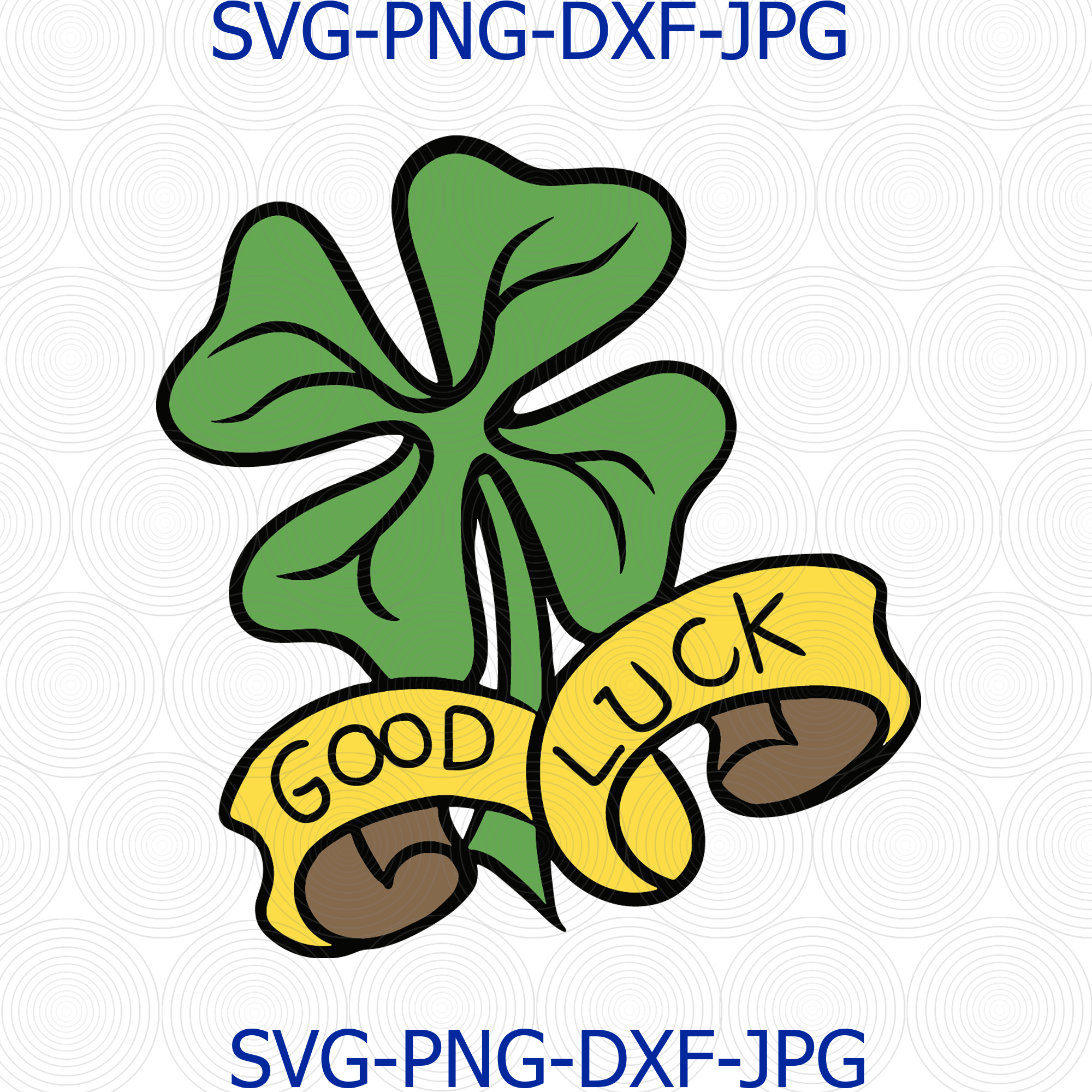 Cloverleaf Good Luck Cut File, Good Luck SVG, Cloverleaf sv - Inspire ...