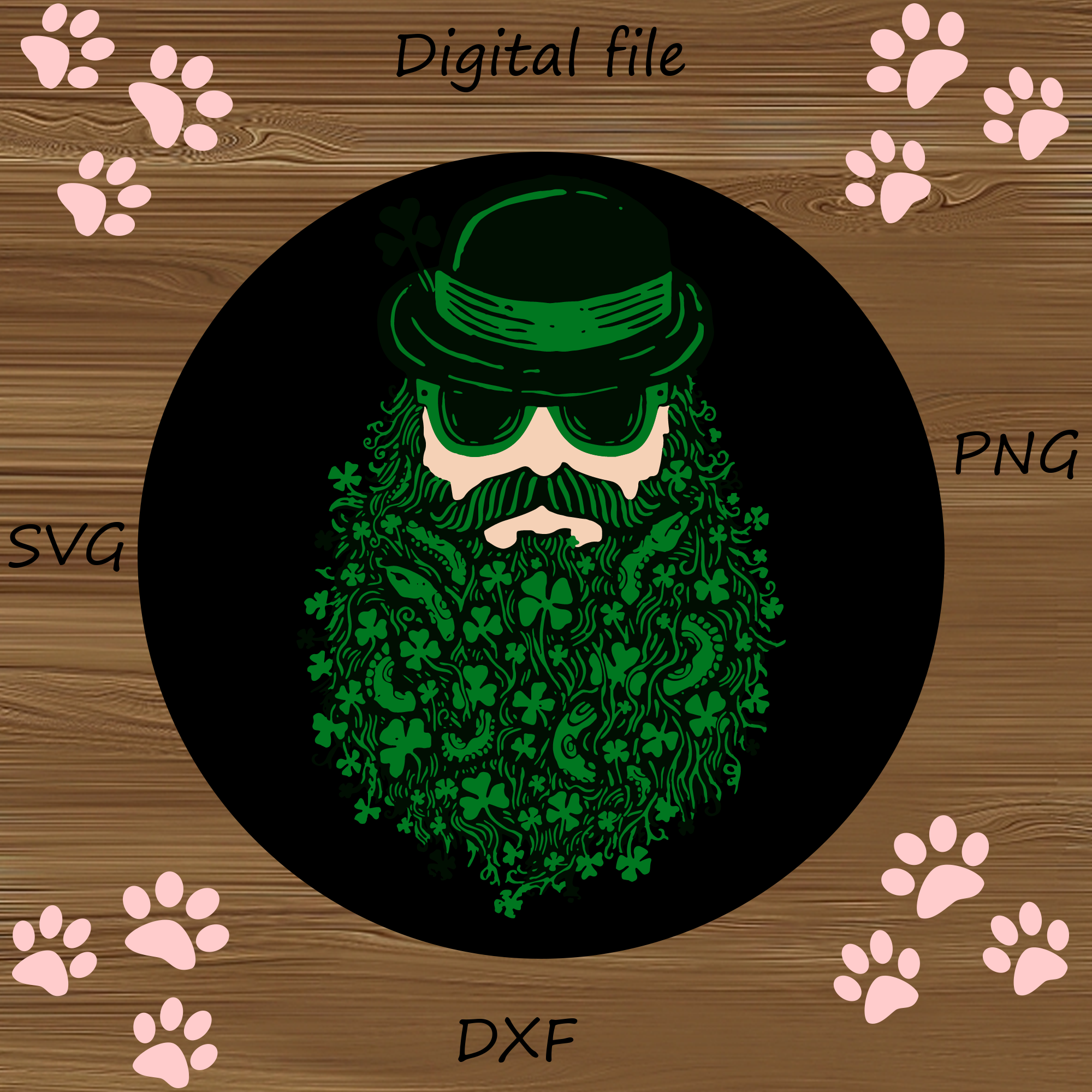 St Patrick Beard SVG, St Patricks Day Vector Beard Clipart, - Inspire ...